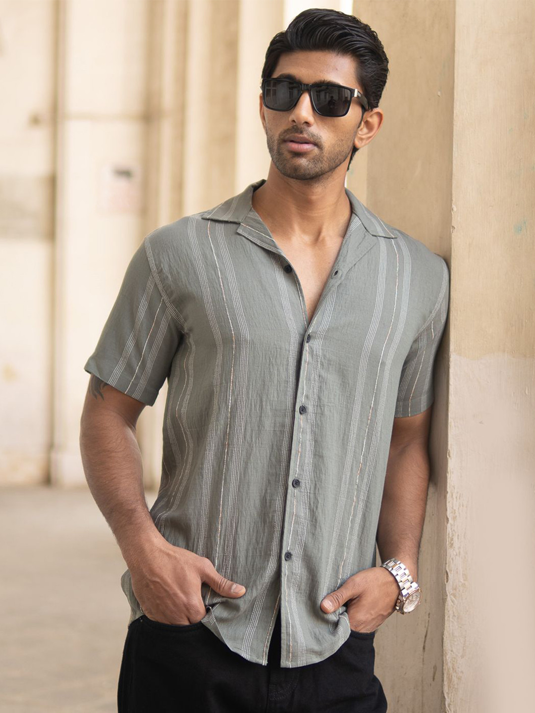 Buy Powerlook Men Opaque Striped Casual Shirt - Shirts for Men 32992644 ...