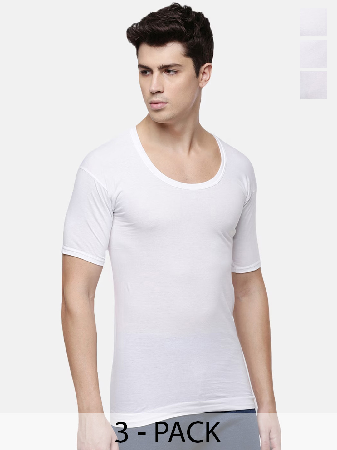 Buy Sporto By Macho Pack Of 3 Pure Cotton Basic Vests Sporto Prime ...