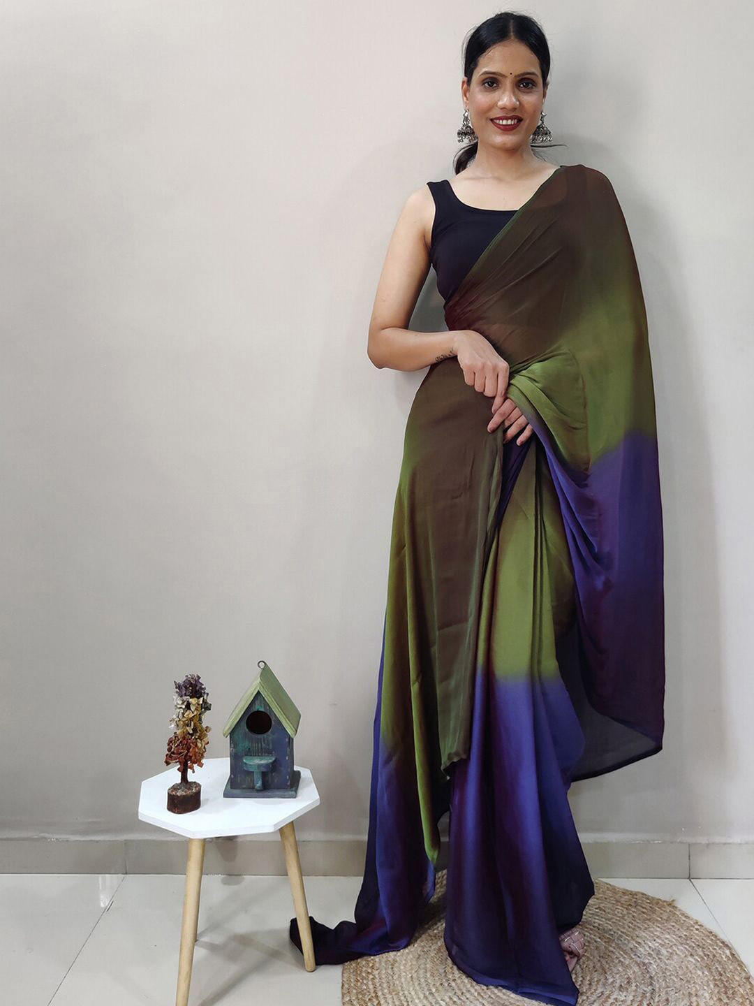 Buy DIVASTRI Ombre Pure Chiffon Saree - Sarees for Women 32991031 | Myntra