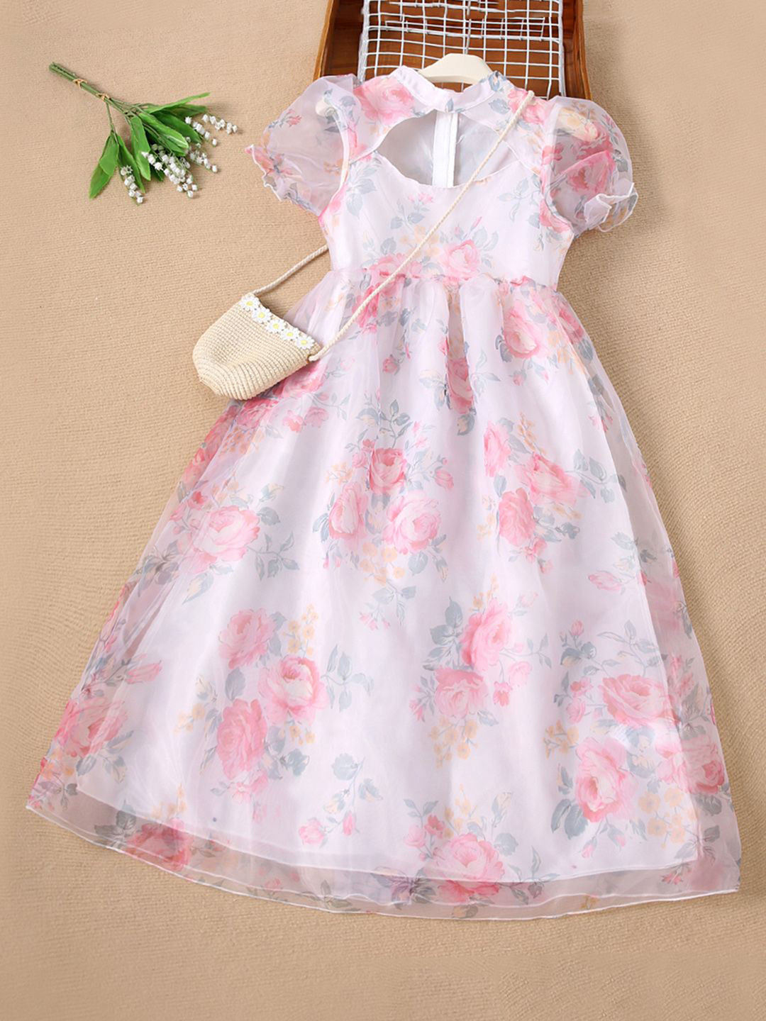 Buy INCLUD Floral Print Puff Sleeve Fit & Flare Dress - Dresses for ...