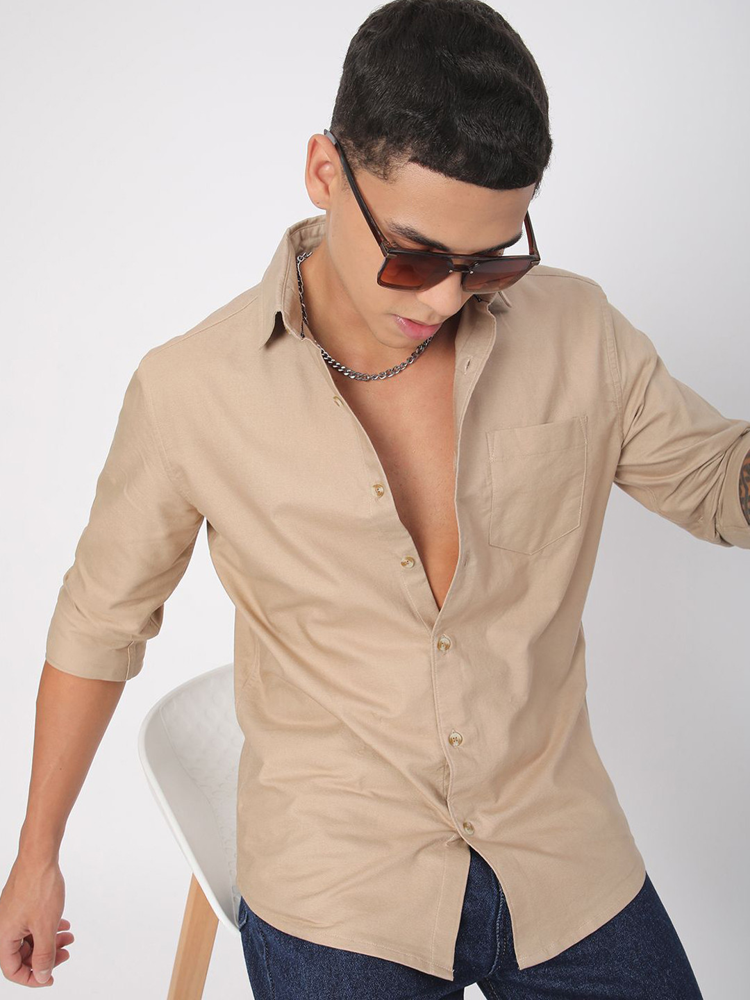 Buy VASTRADO Men Classic Slim Fit Opaque Casual Shirt - Shirts for Men ...