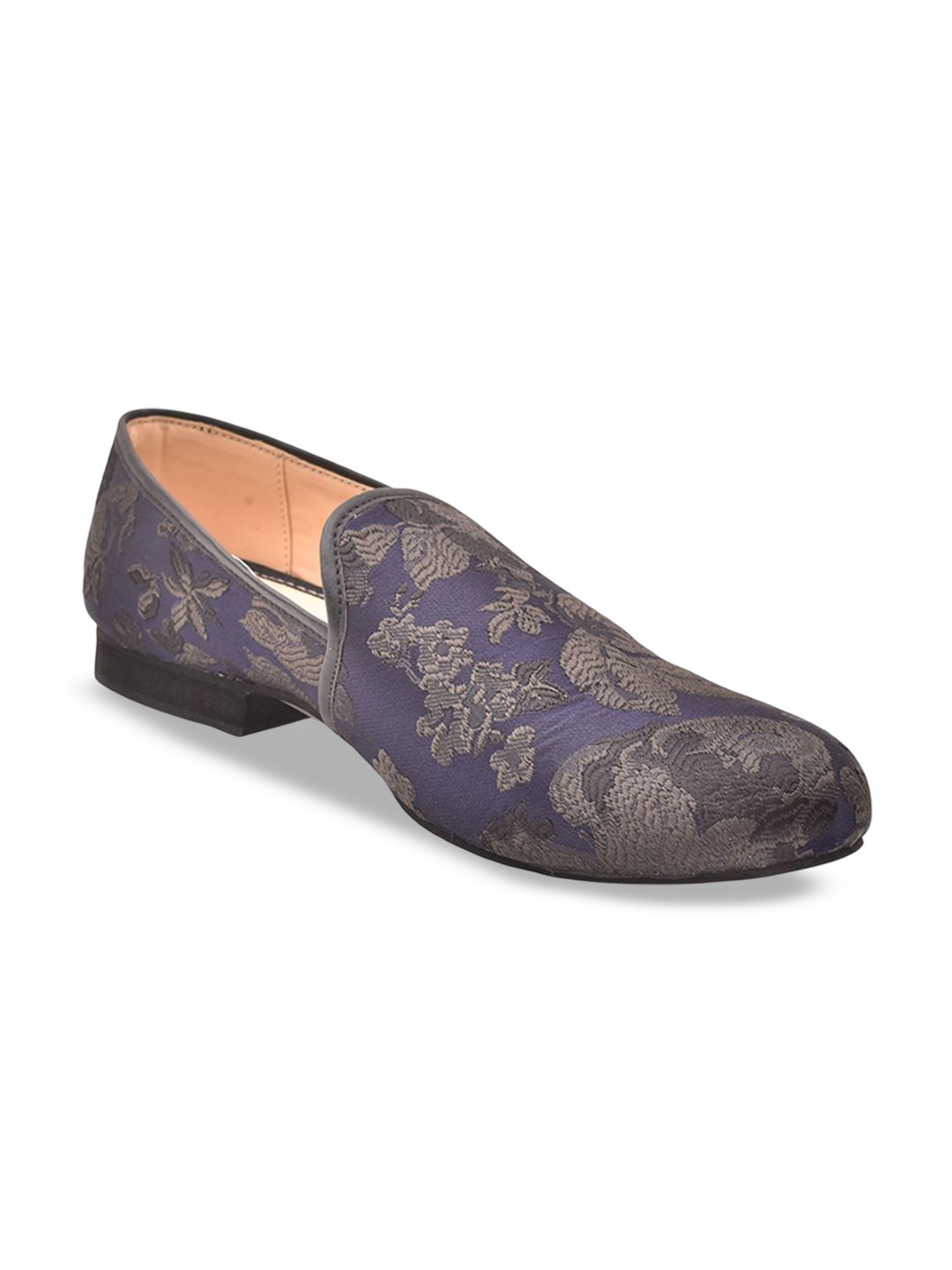 Buy Manyavar Men Floral Patterned Loafers Mojaris - Casual Shoes for ...