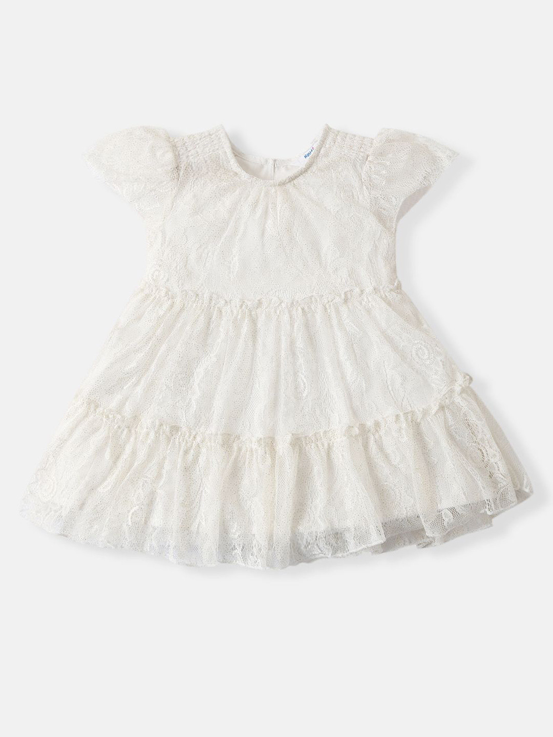Buy Nauti Nati Girls' Tiered Lace Party Frock - Dresses for Girls ...