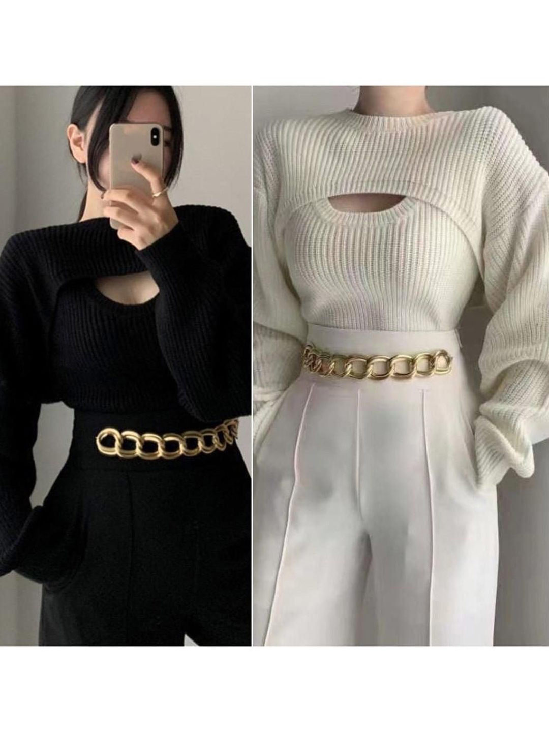 Buy Alamode By Akanksha Willow Luxury Collection White Set Of Sweater ...