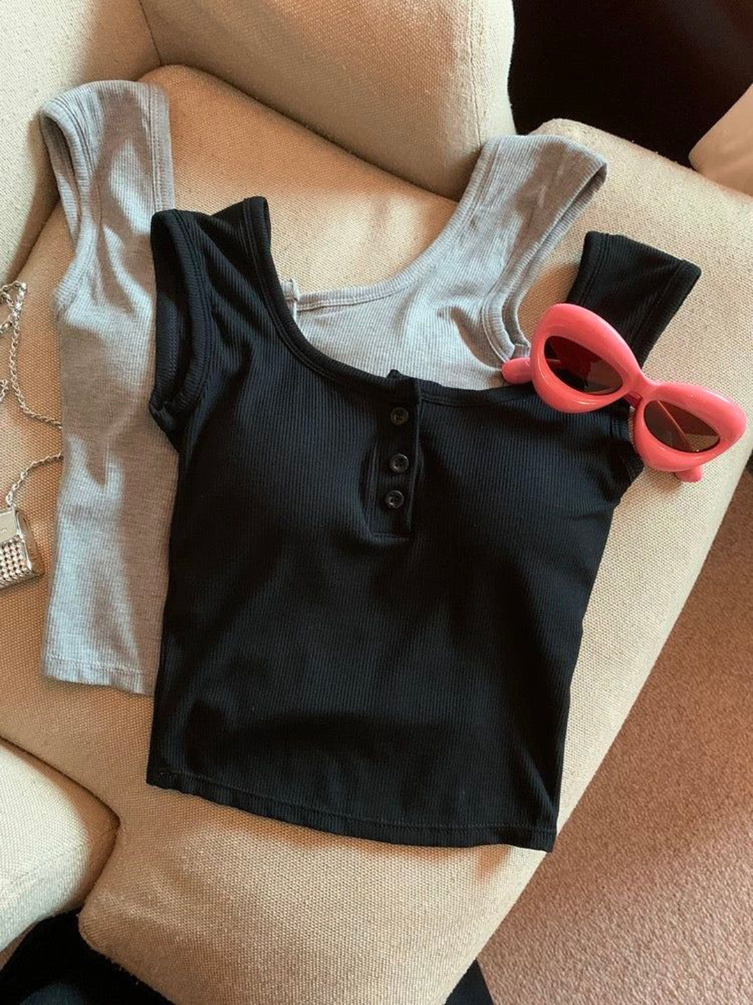 Buy Alamode By Akanksha Women Black Maria Tank Tops With Inbuilt Bra ...