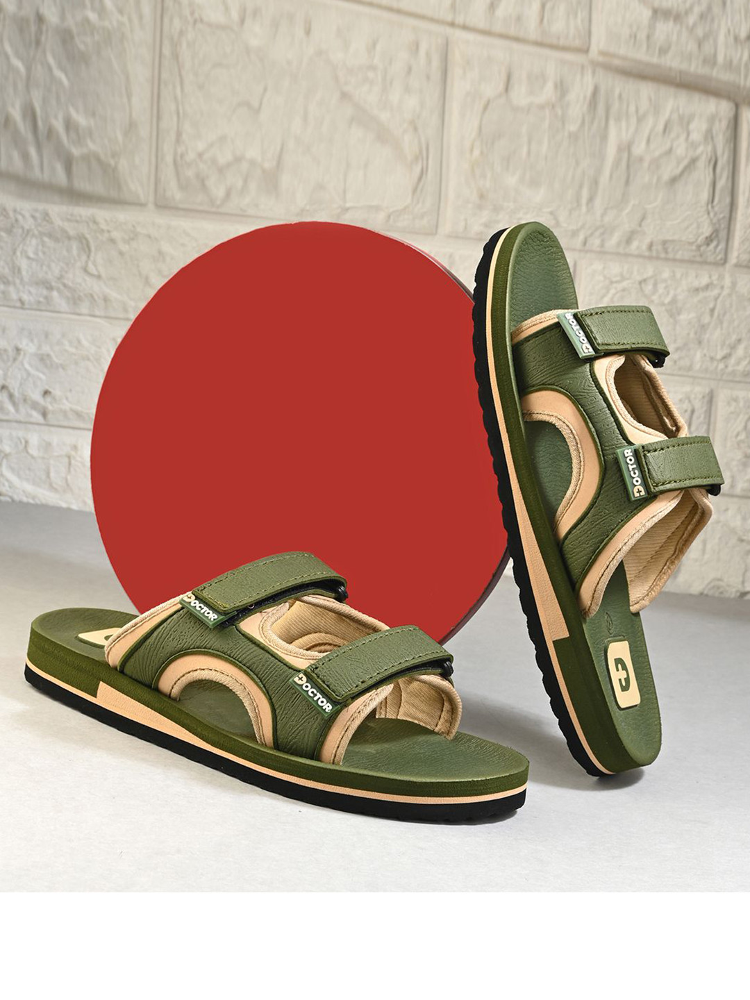 Buy DOCTOR HEALTH SUPER SOFT Men Velcro Sports Sandals - Flip Flops for ...