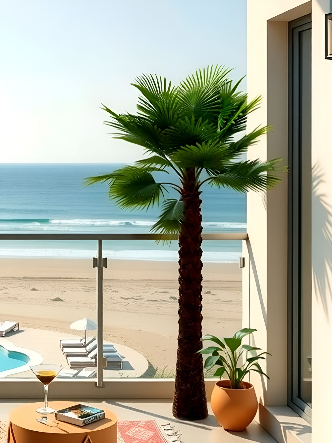 Buy Royaloak Brown & Green Three Head Cockscomb Foam Stick Artificial ...