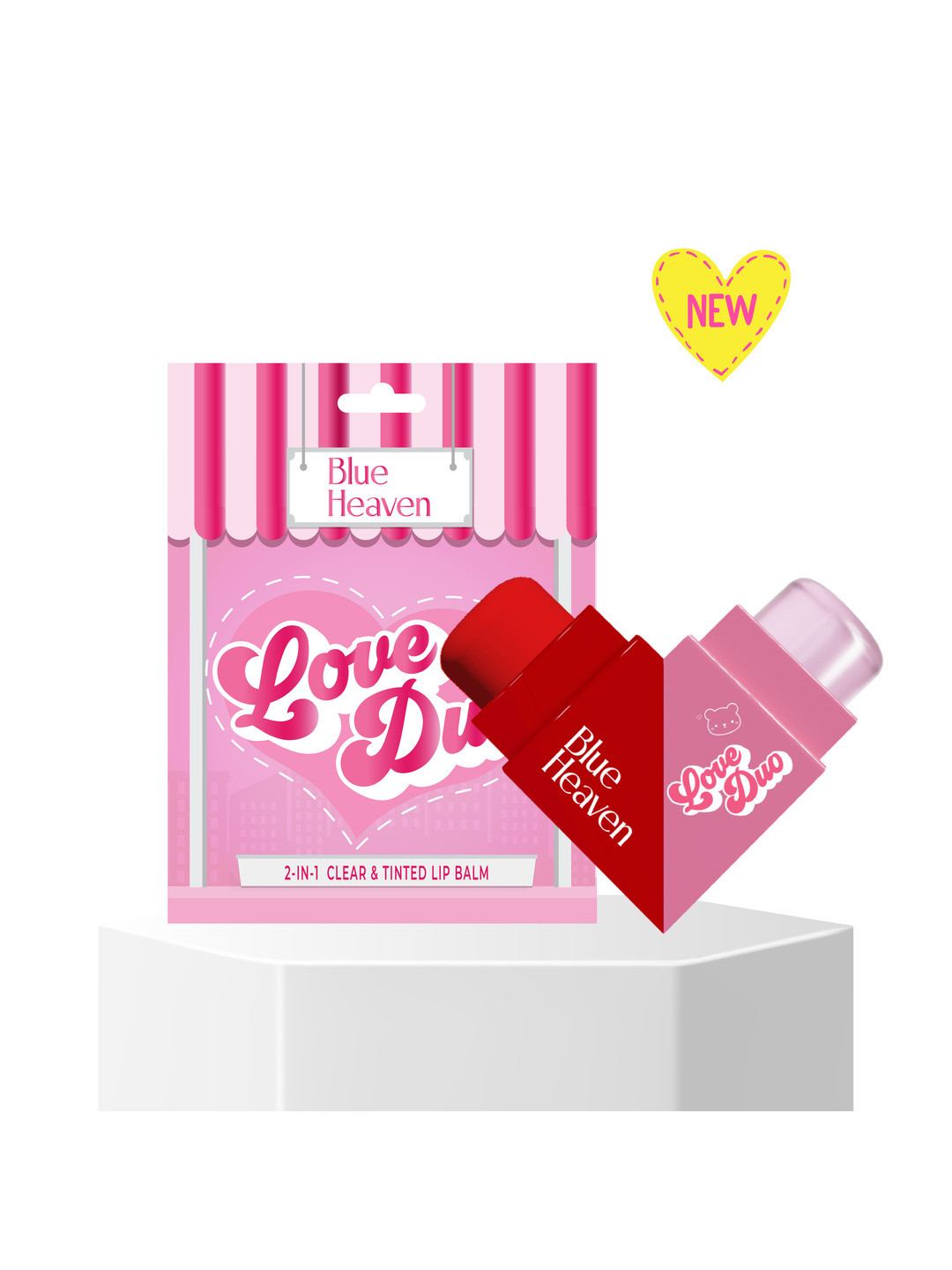 Buy Blue Heaven Love Duo Dual Sided Clear & Tinted Lip Balm 5g Hunbun - Lip Balm for Women ...