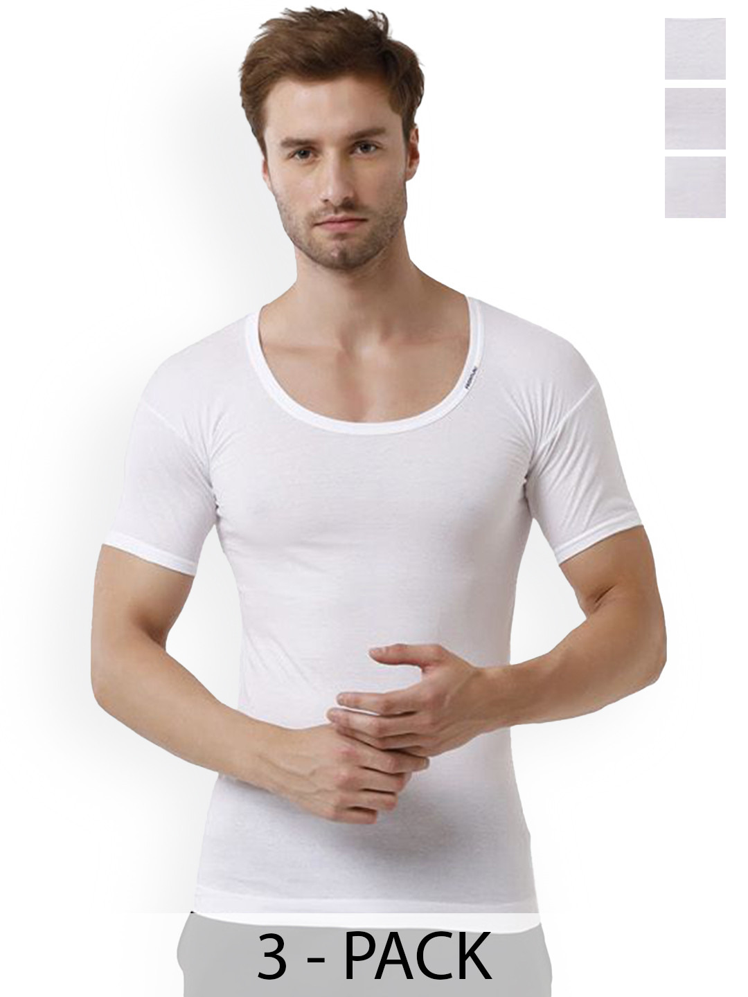 Buy Rupa Men Pack Of 3 Pure Cotton Undershirt Vests RNS 3 90 ...