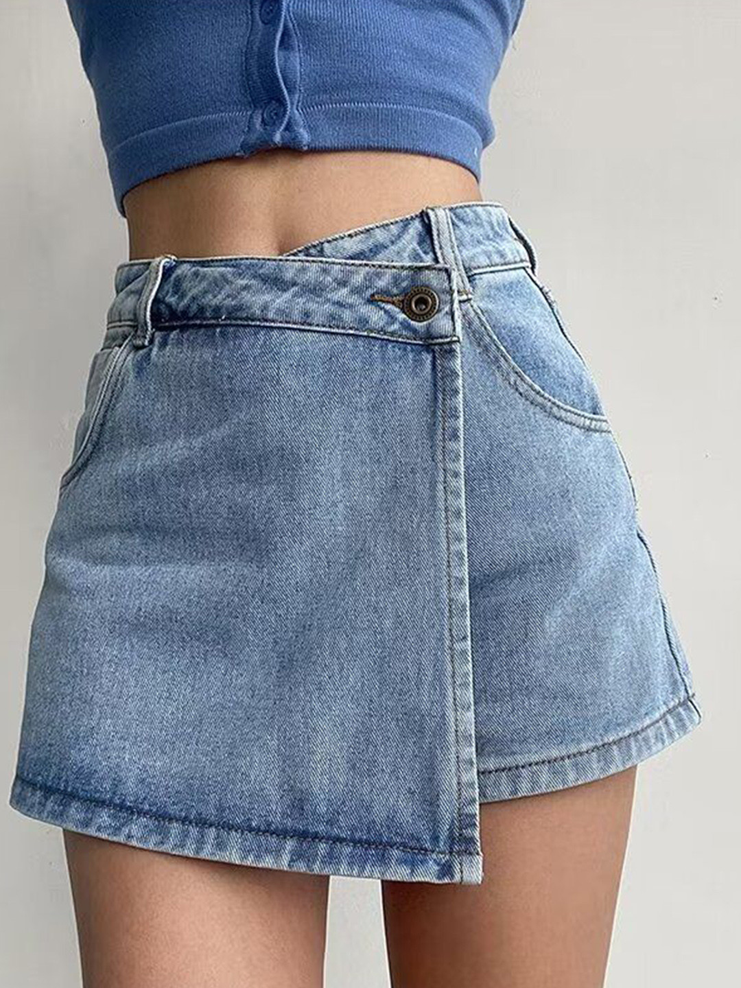 Buy DressBerry Women Denim A Line Above Knee Skirts - Skirts for Women ...