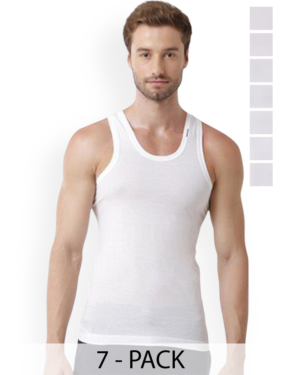 Buy Rupa Men Pack Of 7 Cotton Undershirt Vests - Innerwear Vests for ...