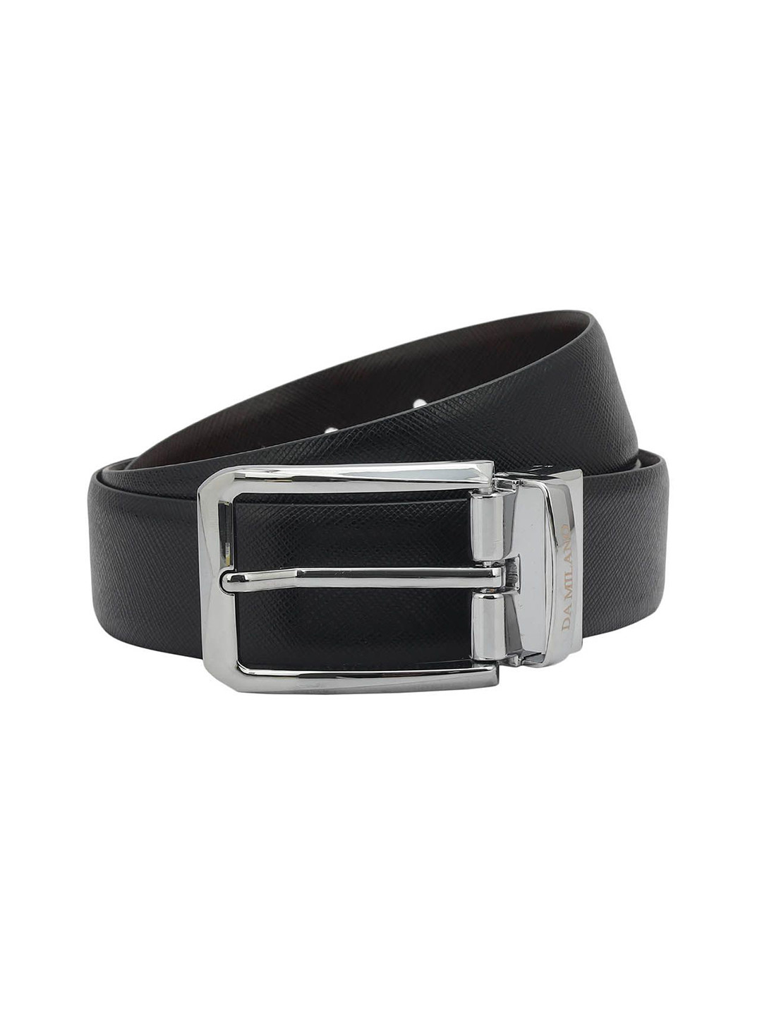 Buy Da Milano Men Textured Leather Reversible Formal Belt - Belts for ...