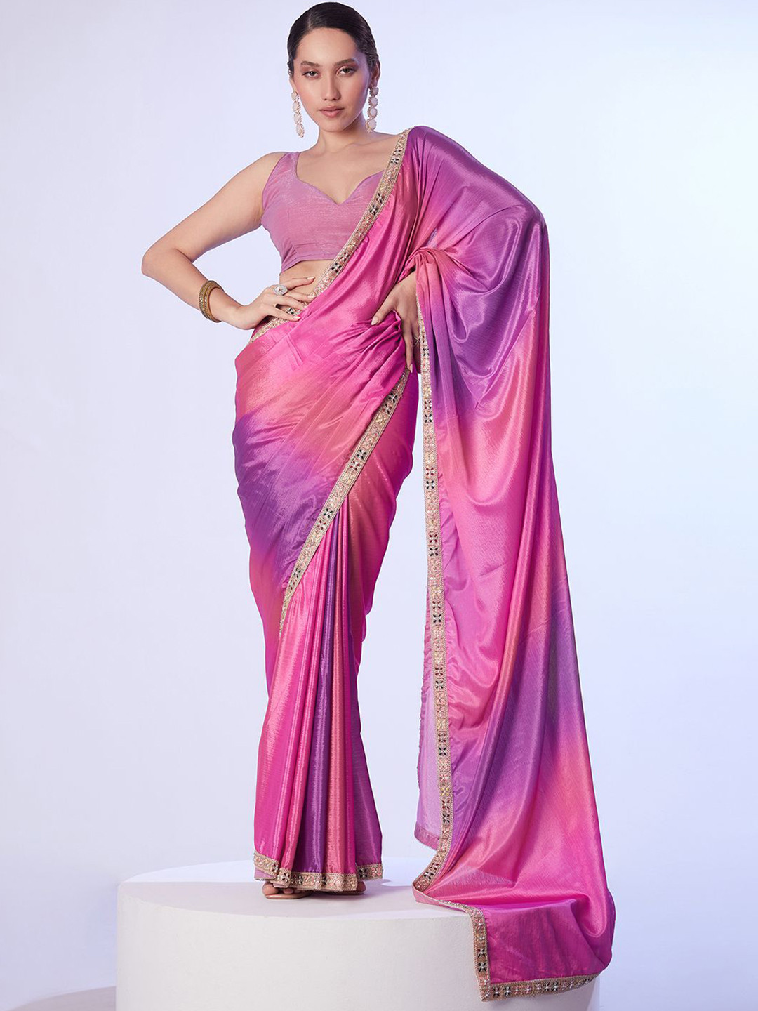 Buy Satrani Ombre Saree - Sarees for Women 32698183 | Myntra