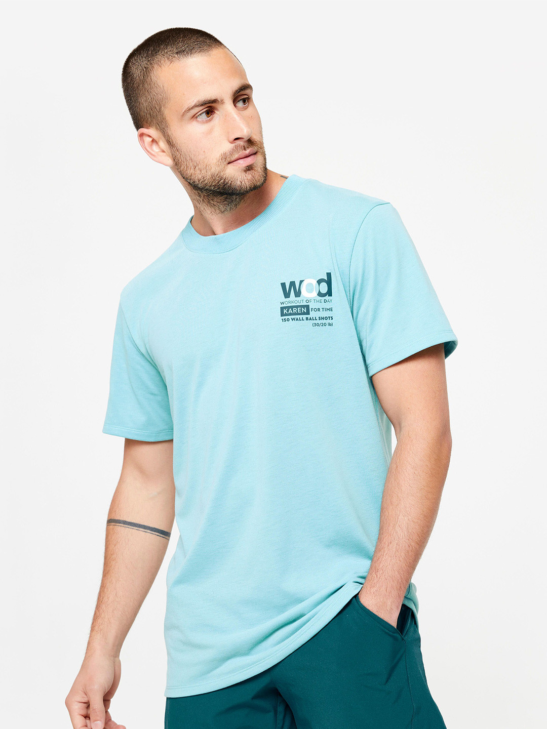 Buy Domyos By Decathlon Men Crew Neck Cotton T Shirt - Tshirts for Men ...