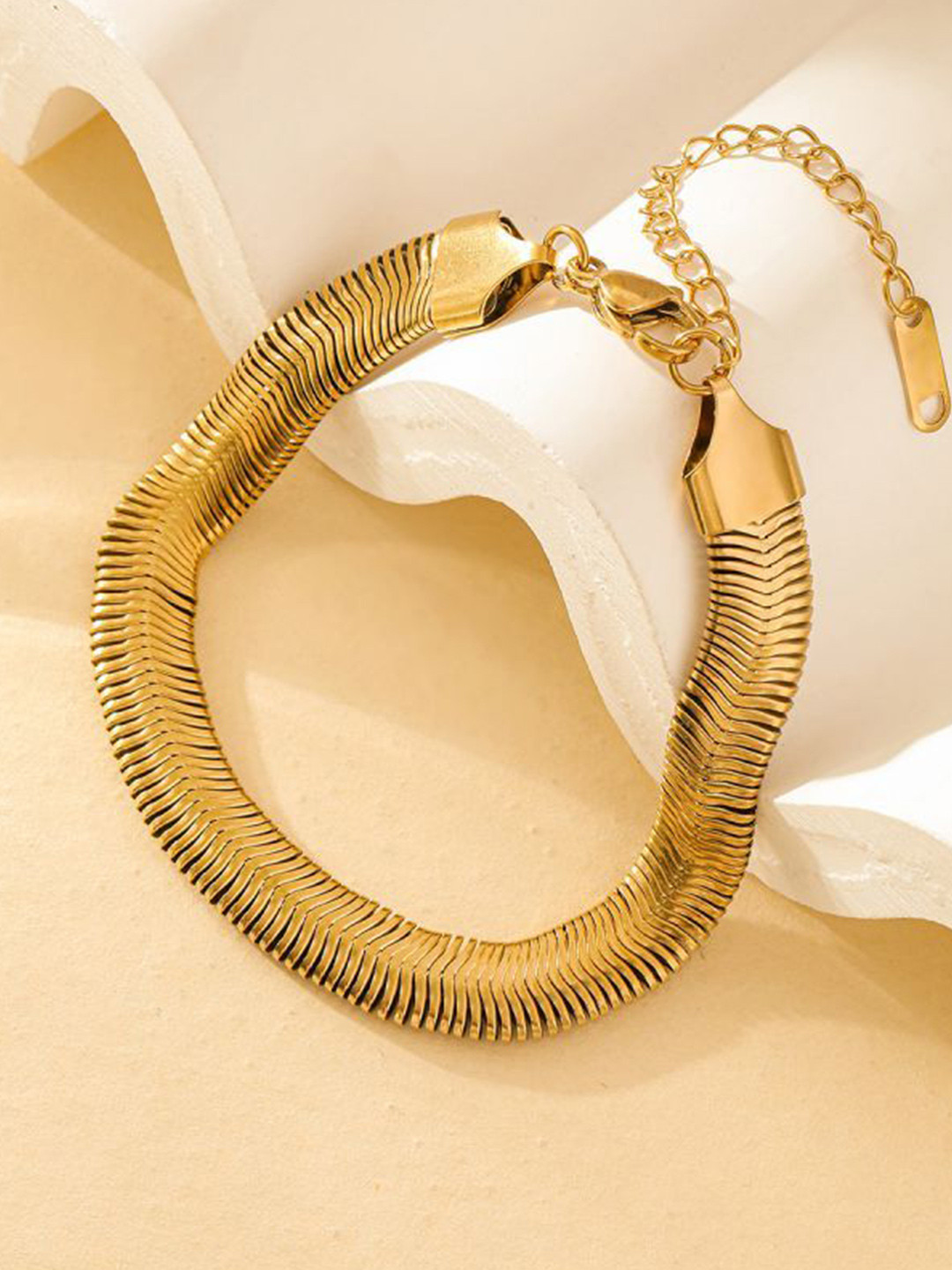 Buy Aviksha Creations Snack Chain 18K Gold Bracelet - Bracelet for ...