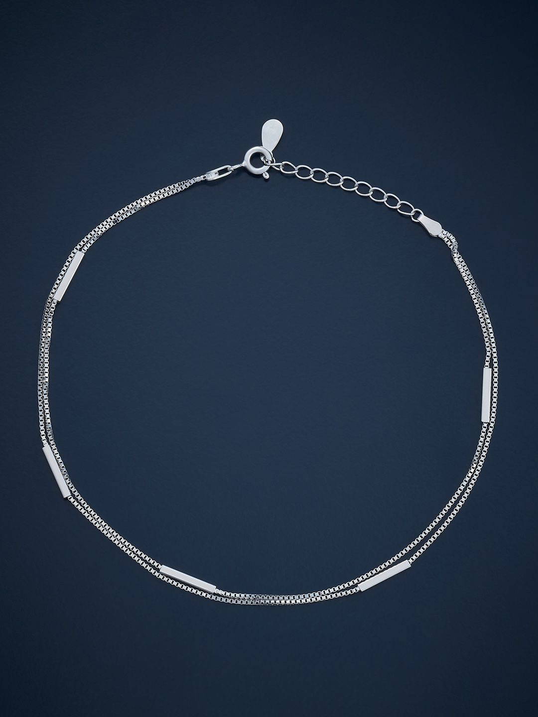 Buy Kushal's Fashion Jewellery Sterling Silver Rhodium Plated Layered ...