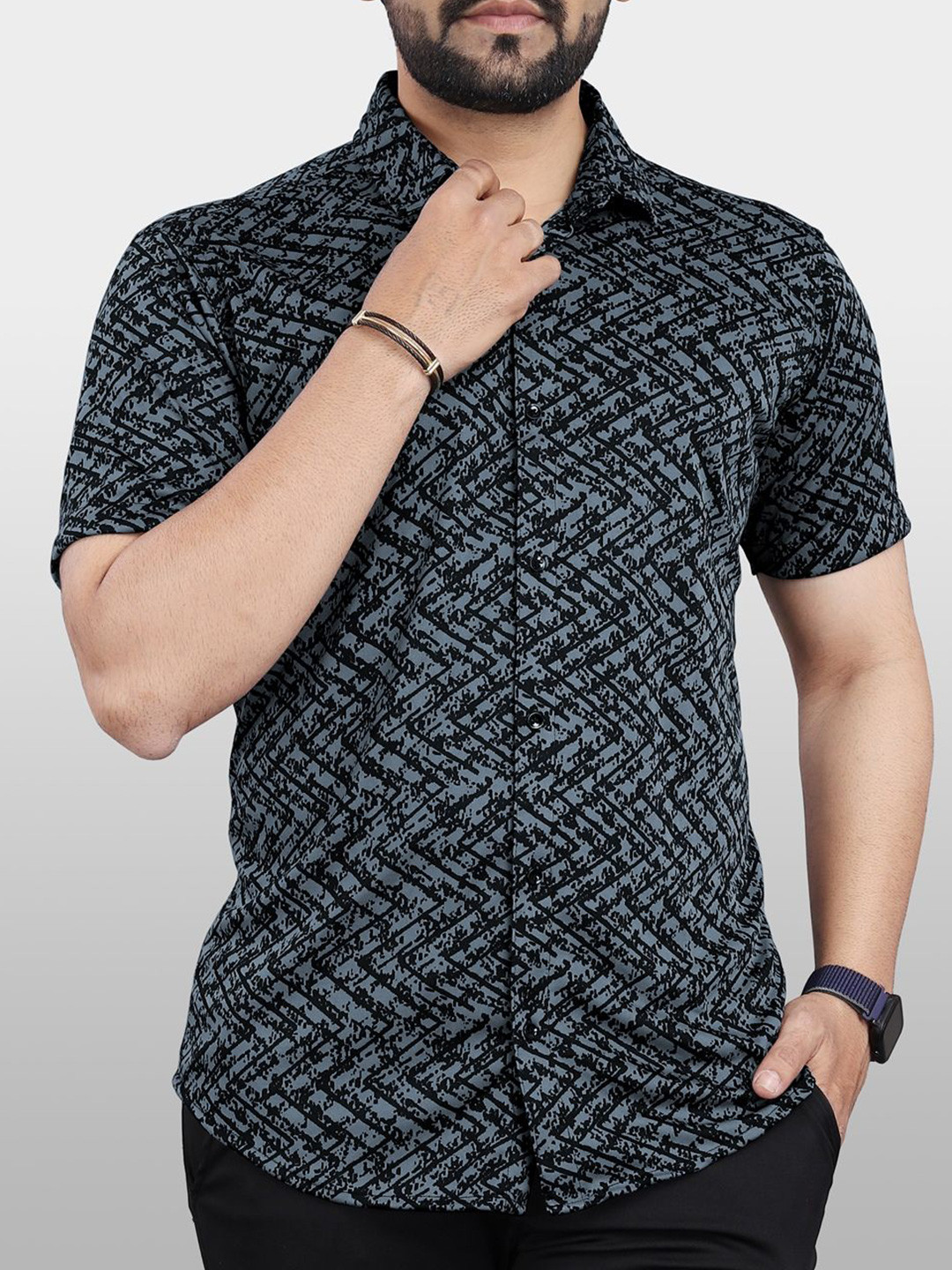 Buy VeBNoR Men Standard Opaque Printed Casual Shirt - Shirts for Men ...