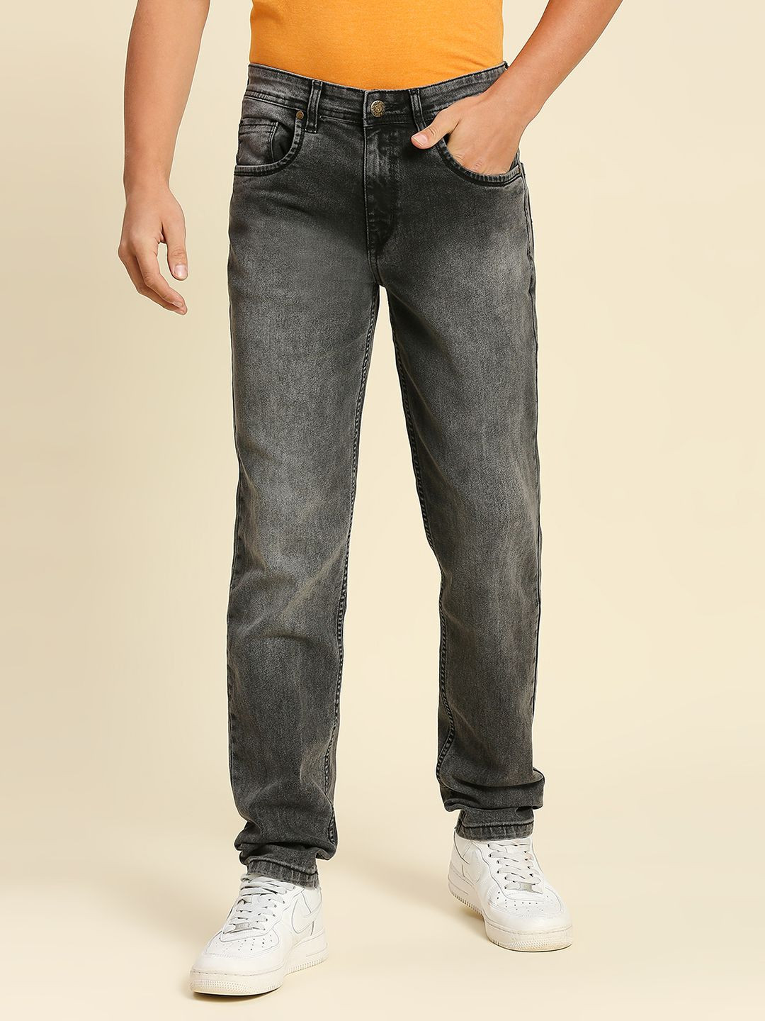 Buy HJ HASASI Men Relaxed Fit High Rise Heavy Fade Acid Wash ...