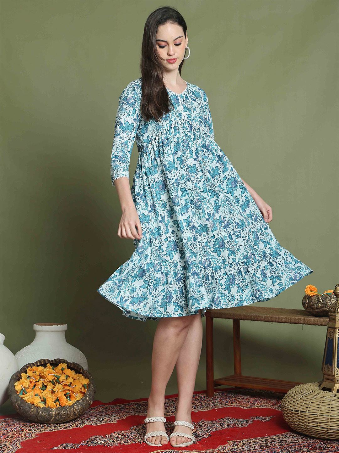 Buy Roly Poly Floral Print A Line Dress - Dresses for Women 32317323 ...