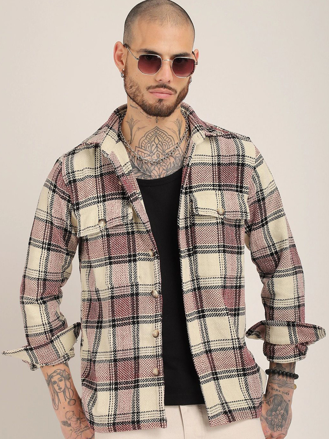 Buy JIMMY & JORDAN Men Standard Tartan Checked Casual Shirt - Shirts ...
