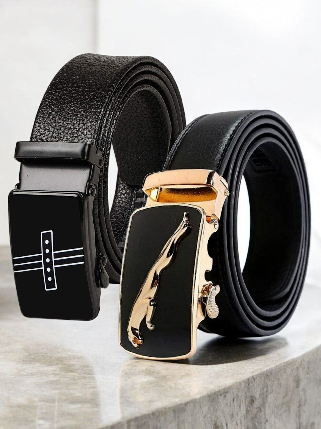 Buy Provogue Men Textured 2 PU Belt - Belts for Men 32331337 | Myntra