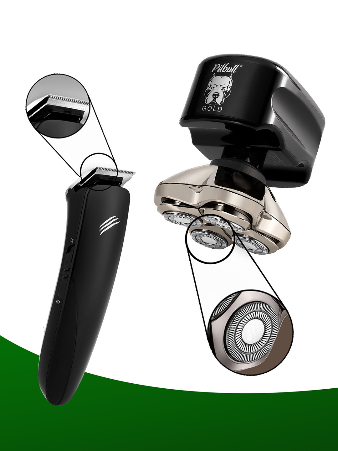 Buy Skull Shaver Pitbull Silver PRO Set Of 2 Razor With Baby Beast ...