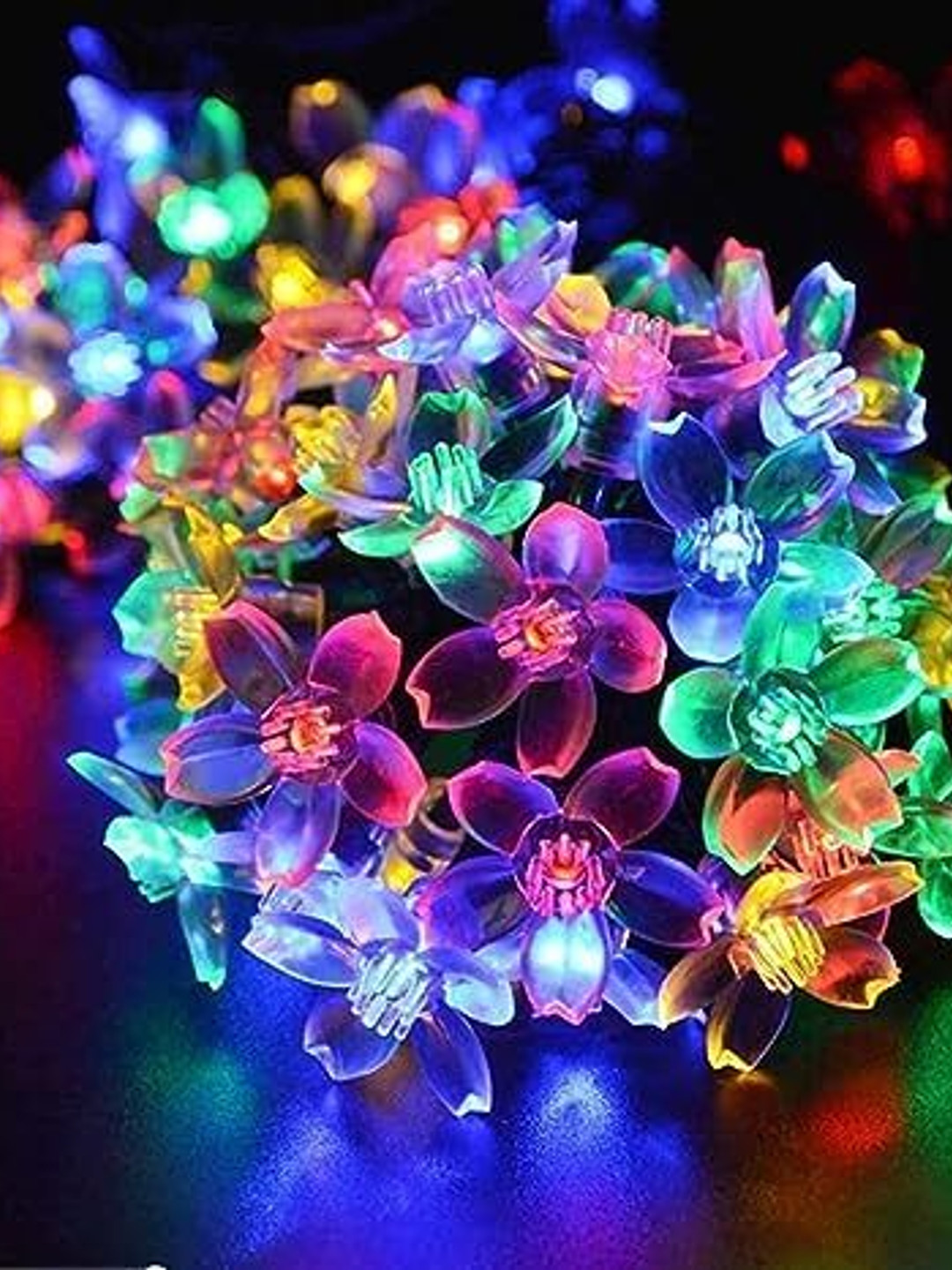Buy SPARK WORLD Blue & Yellow Flower LED String Lights - String Lights ...