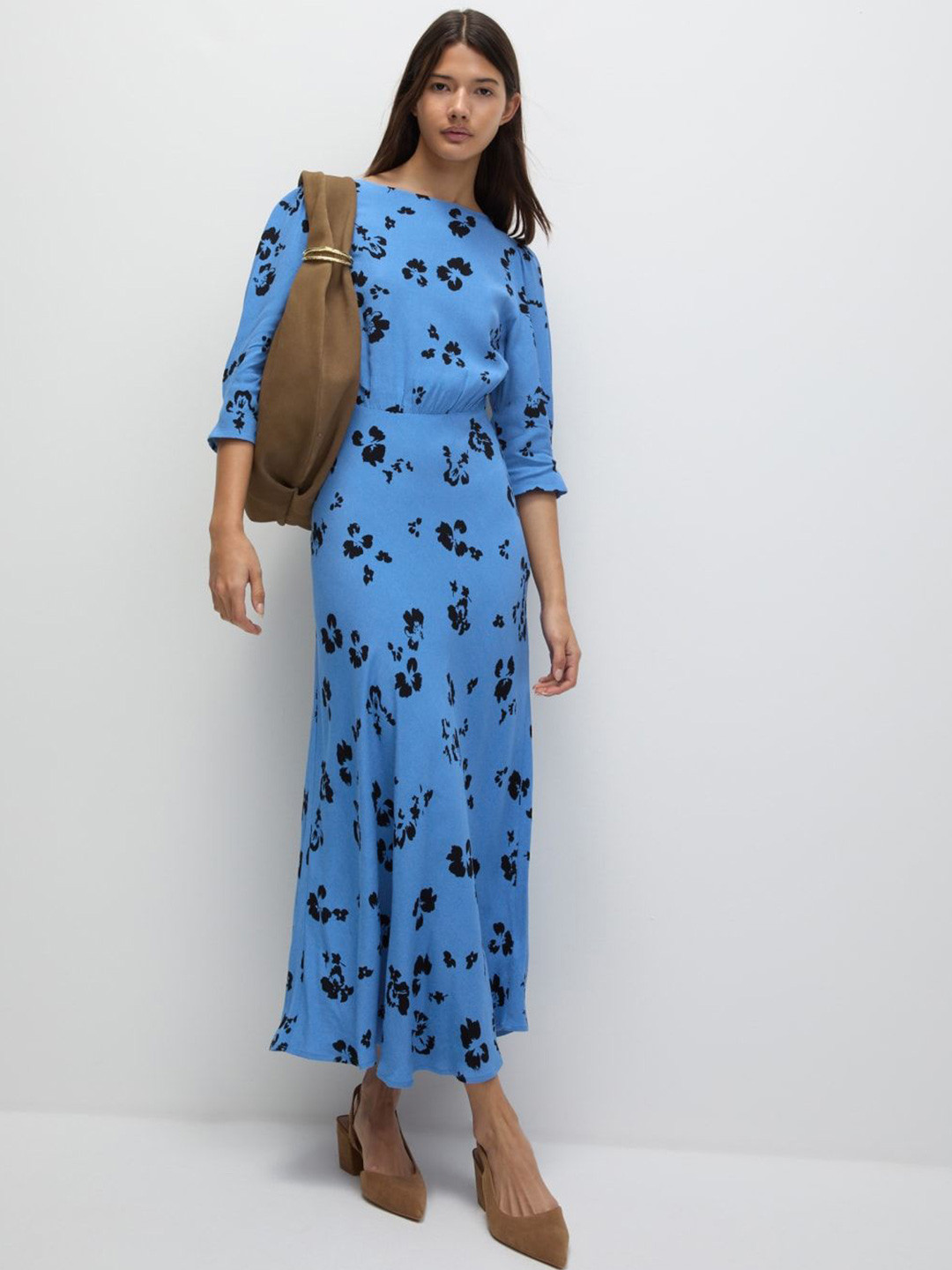 Buy Marks & Spencer Women Floral Printed A Line Dress - Dresses for ...