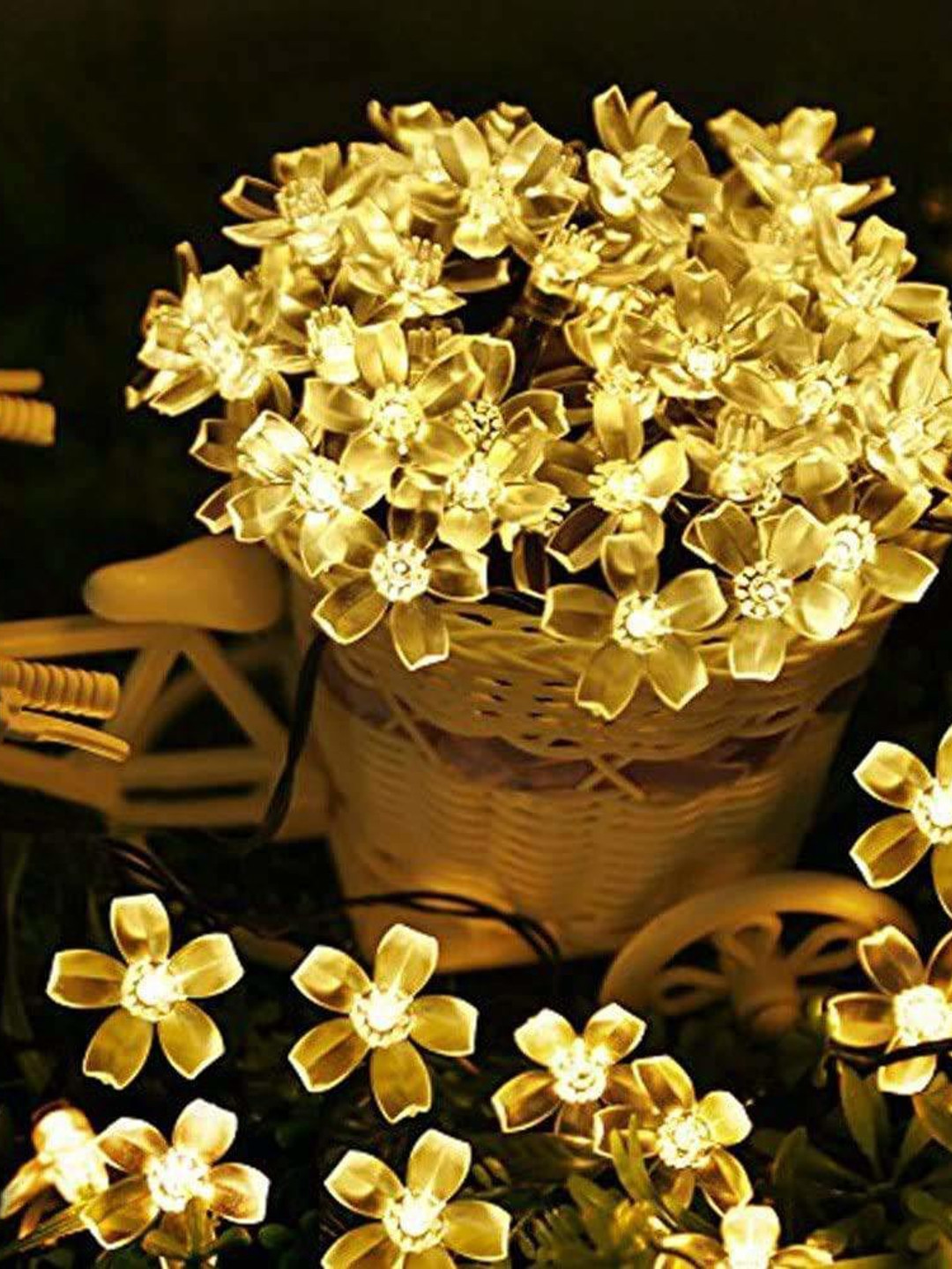 Buy SPARK WORLD Yellow Flower Shaped String Lights - String Lights for ...