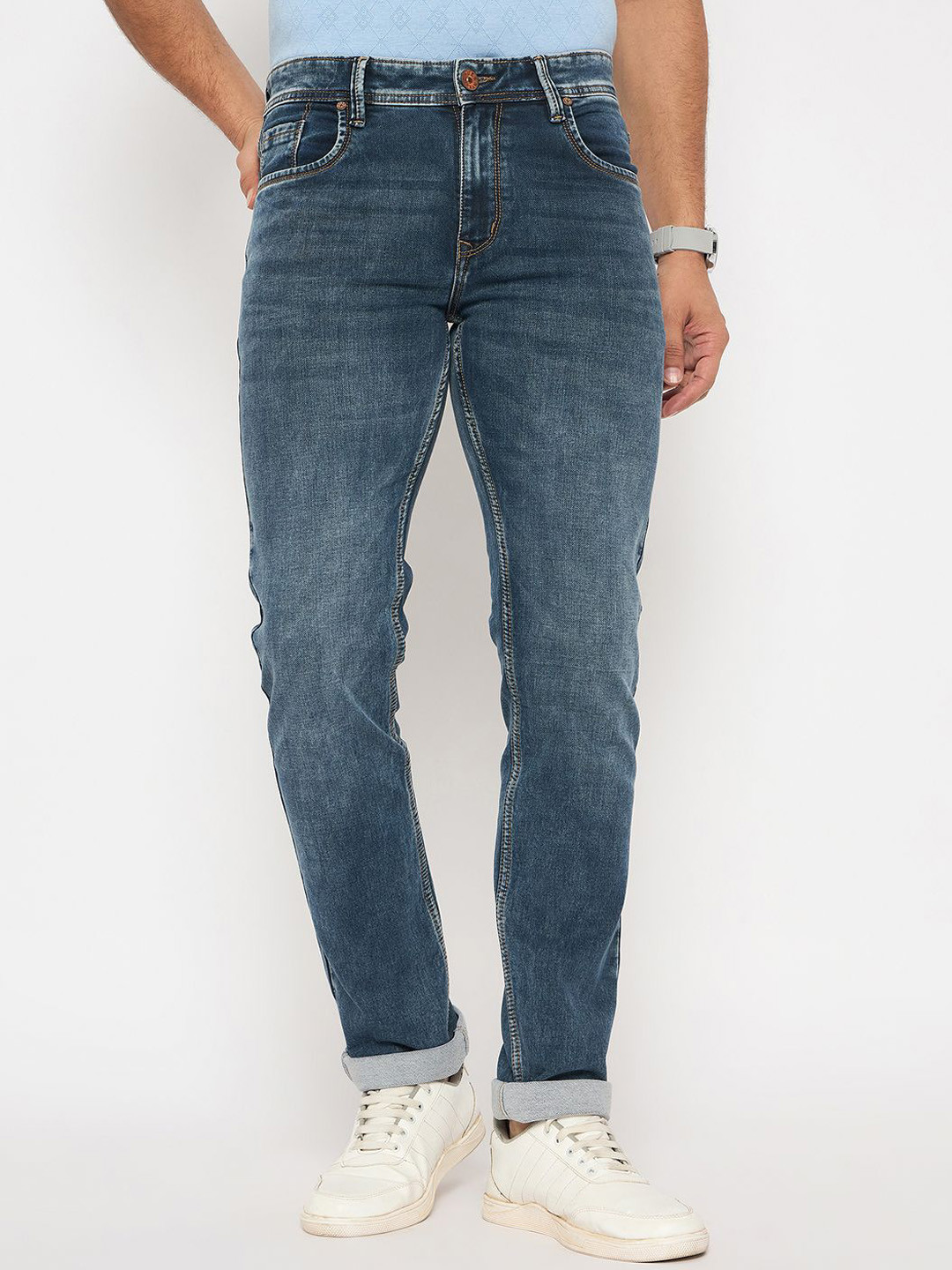 Buy Duke Men Slim Fit Light Fade Stretchable Jeans - Jeans for Men ...