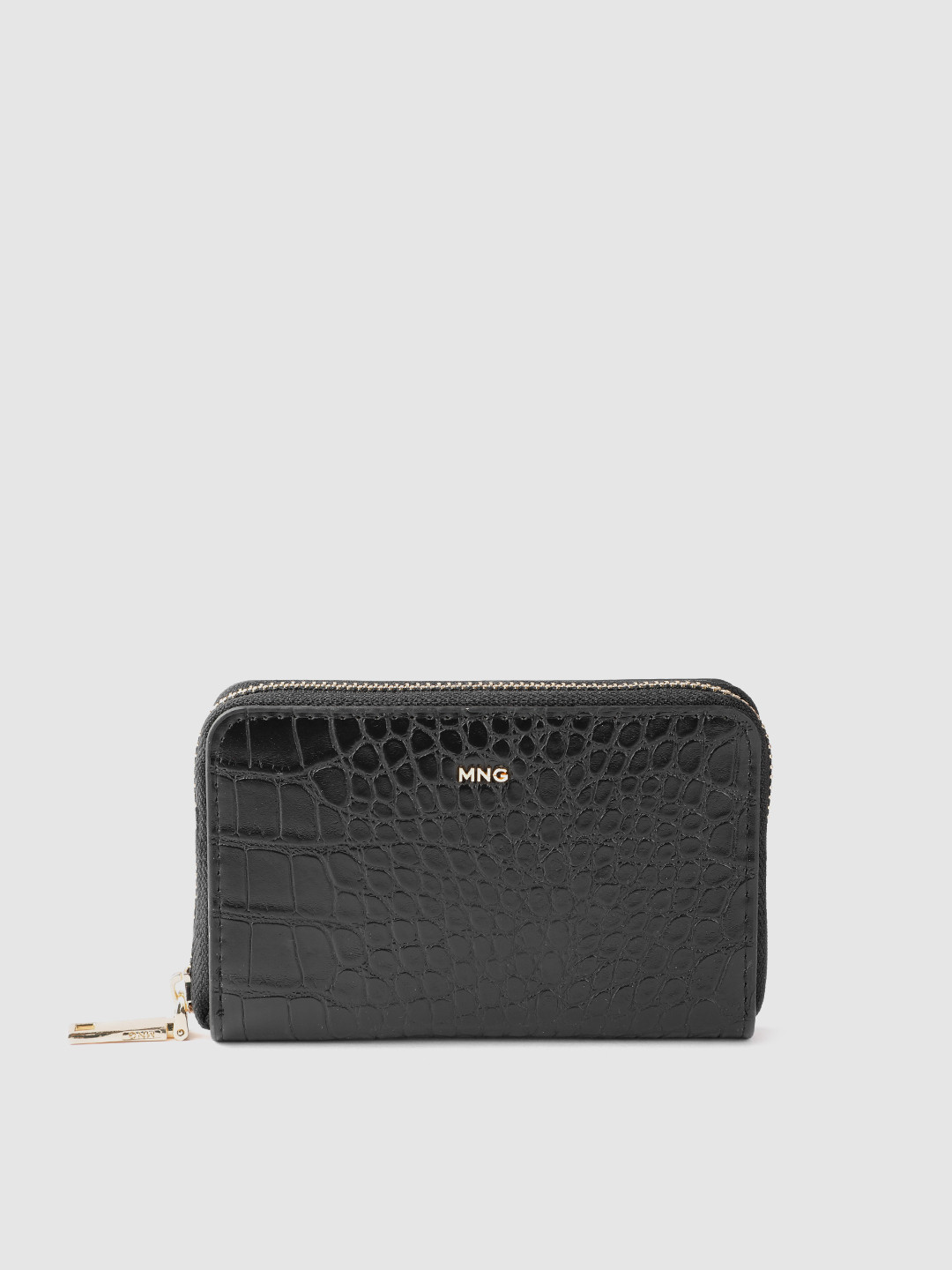 Buy MANGO Women Croc Textured Zip Around Wallet - Wallets for Women ...