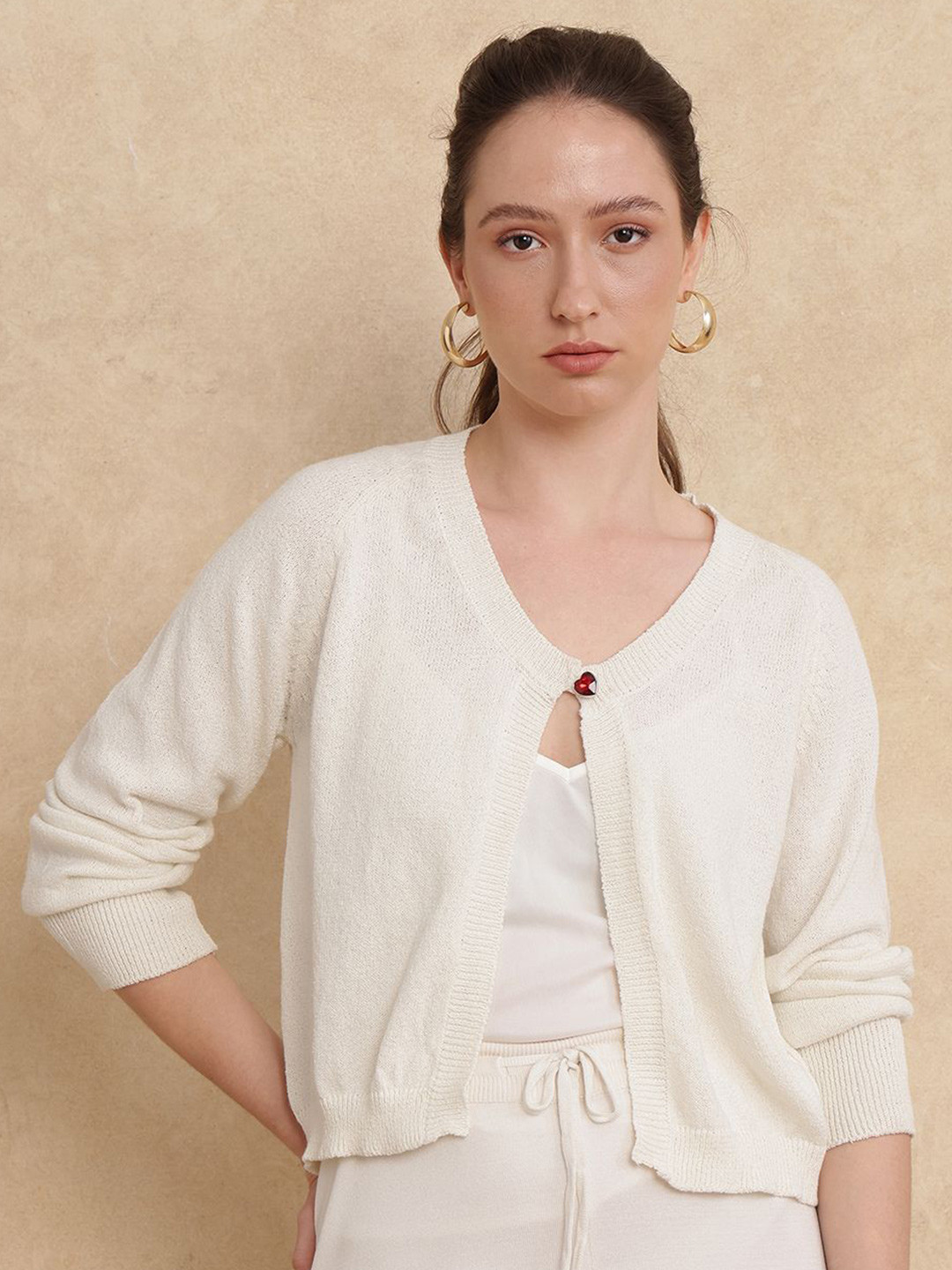 Buy RAREISM Somres Primary Women Long Sleeves Crop Button Shrug - Shrug ...