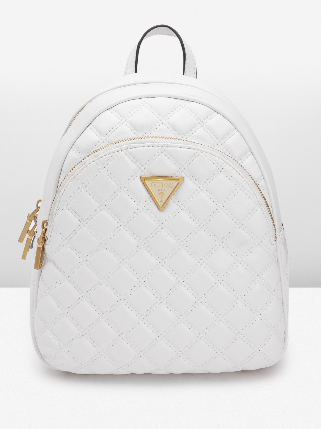 Buy GUESS Women Brand Logo Detailed Quilted Backpack - Backpacks for ...