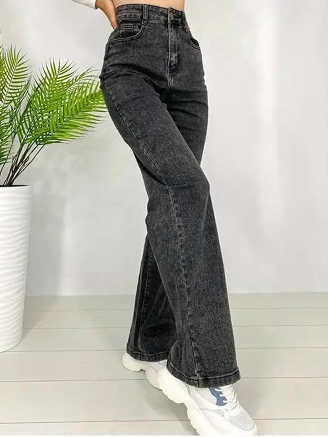 Buy RIVI Women Jean Straight Fit High Rise Stretchable Jeans - Jeans ...