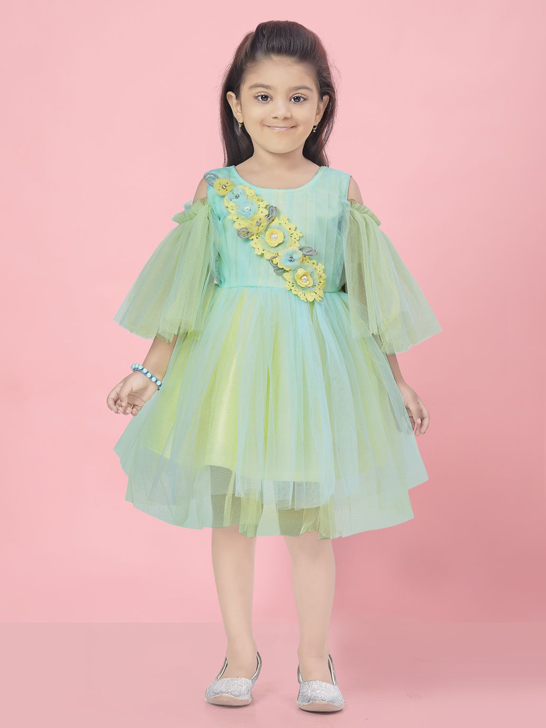 Buy Sangria Girls Round Neck Fit And Flare Dresses - Dresses for Girls ...