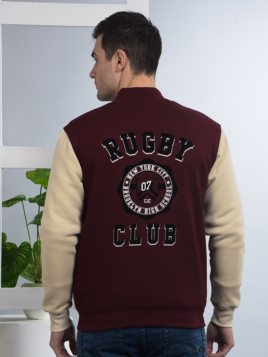 Buy COBB Men Typography Printed Cotton Varsity Jacket - Jackets for Men ...
