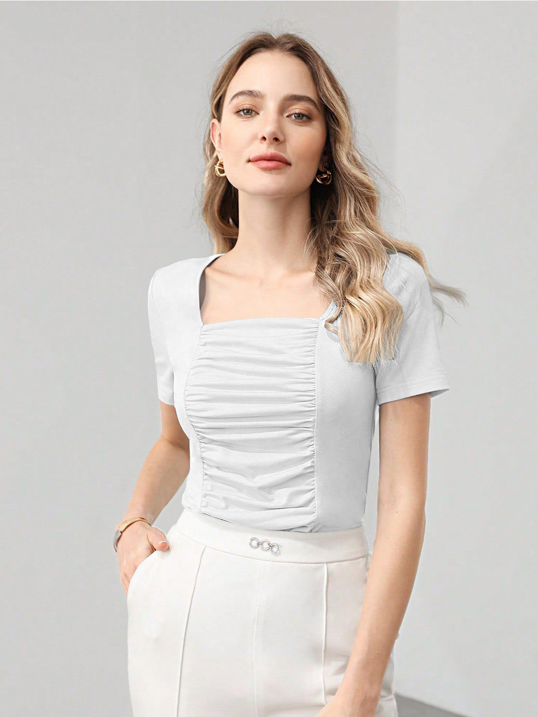 Buy AVANOVA Women Square Neck Top - Tops for Women 32371308 | Myntra