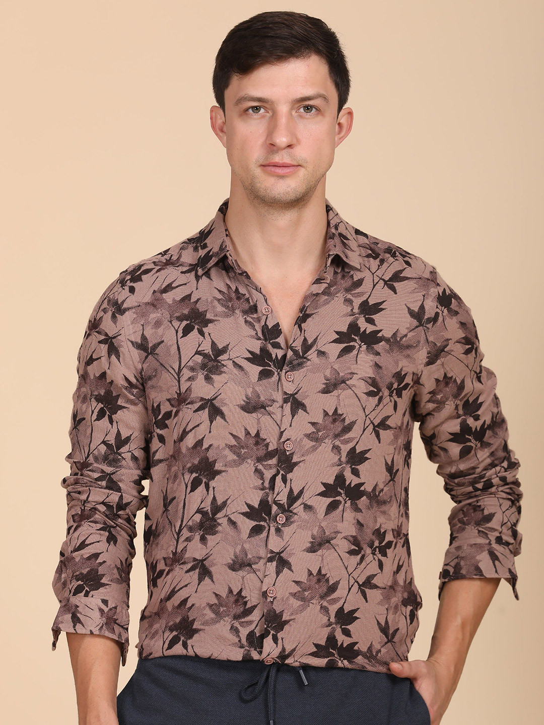 Buy Woody Double Layered Printed Shirt Brown - Shirts for Men 32384936 ...
