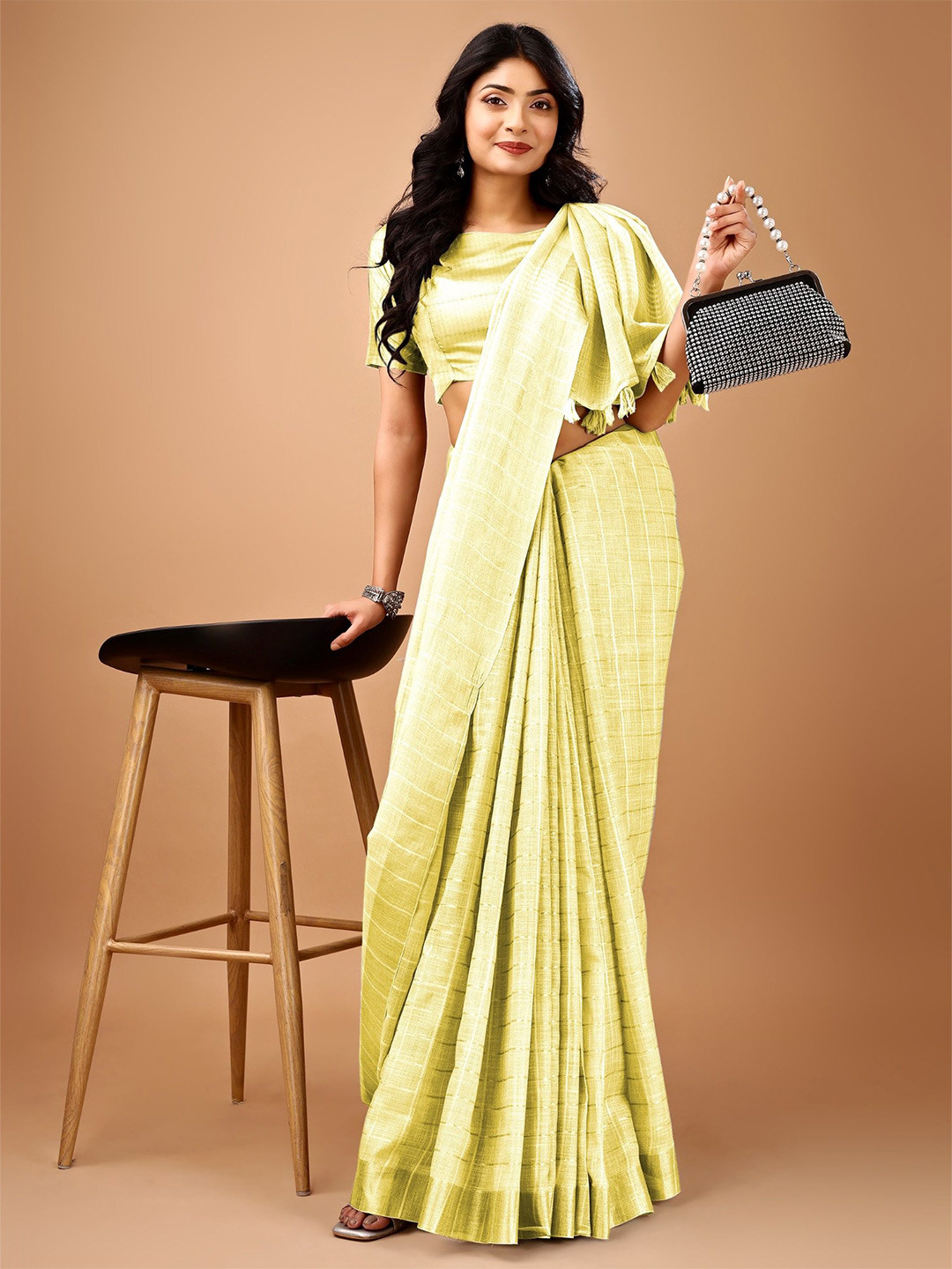 Buy PURI MAA Woven Design Zari Linen Blend Kota Saree - Sarees for ...