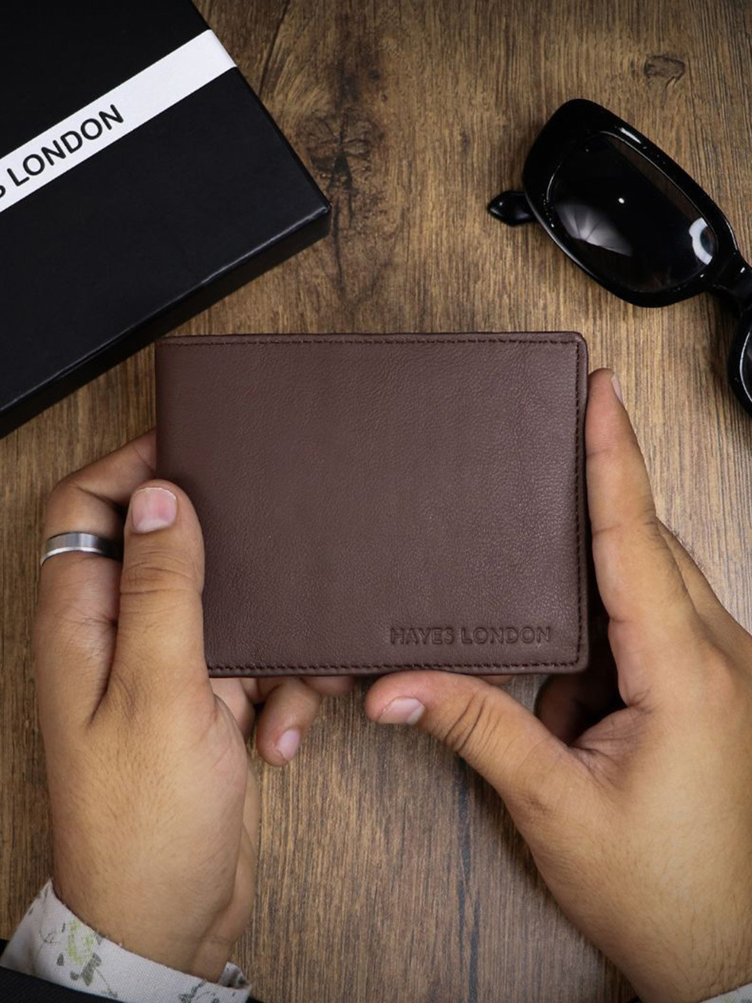 Buy Hayes London Men Wallets Pack Of 2 Genuine Leather With RFID ...