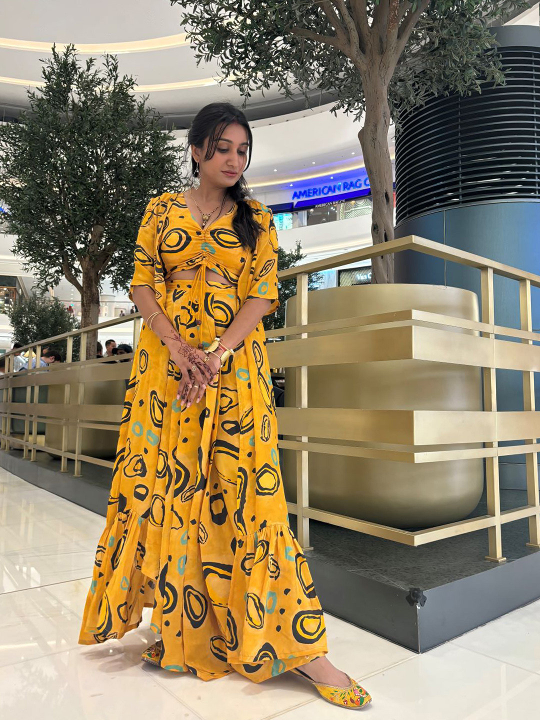 Buy AKS Couture Printed Crop Top & Skirt & Jacket Co Ord Set - Co Ords ...