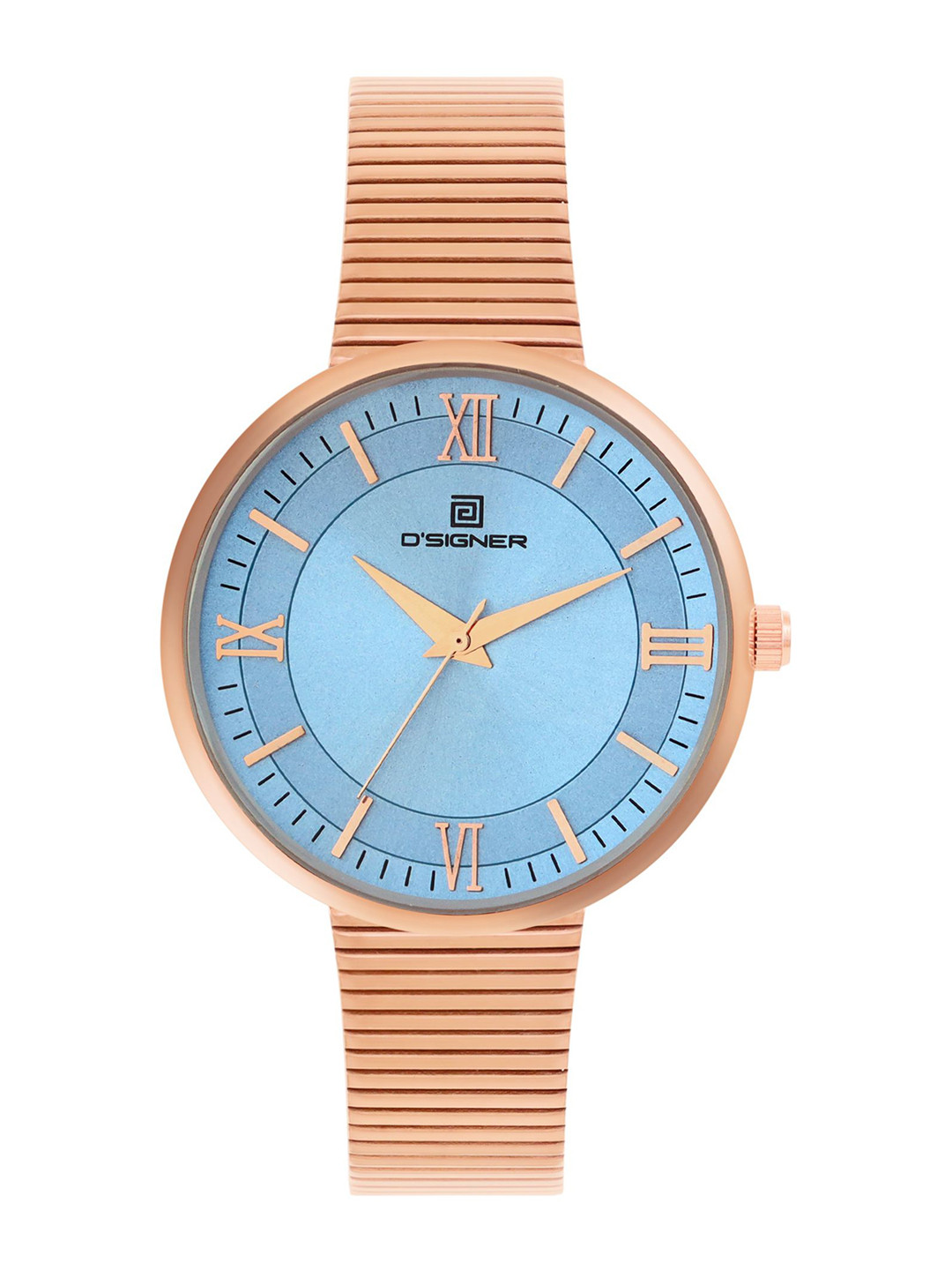 Buy D'SIGNER Women Brass Patterned Dial & Stainless Steel Straps ...