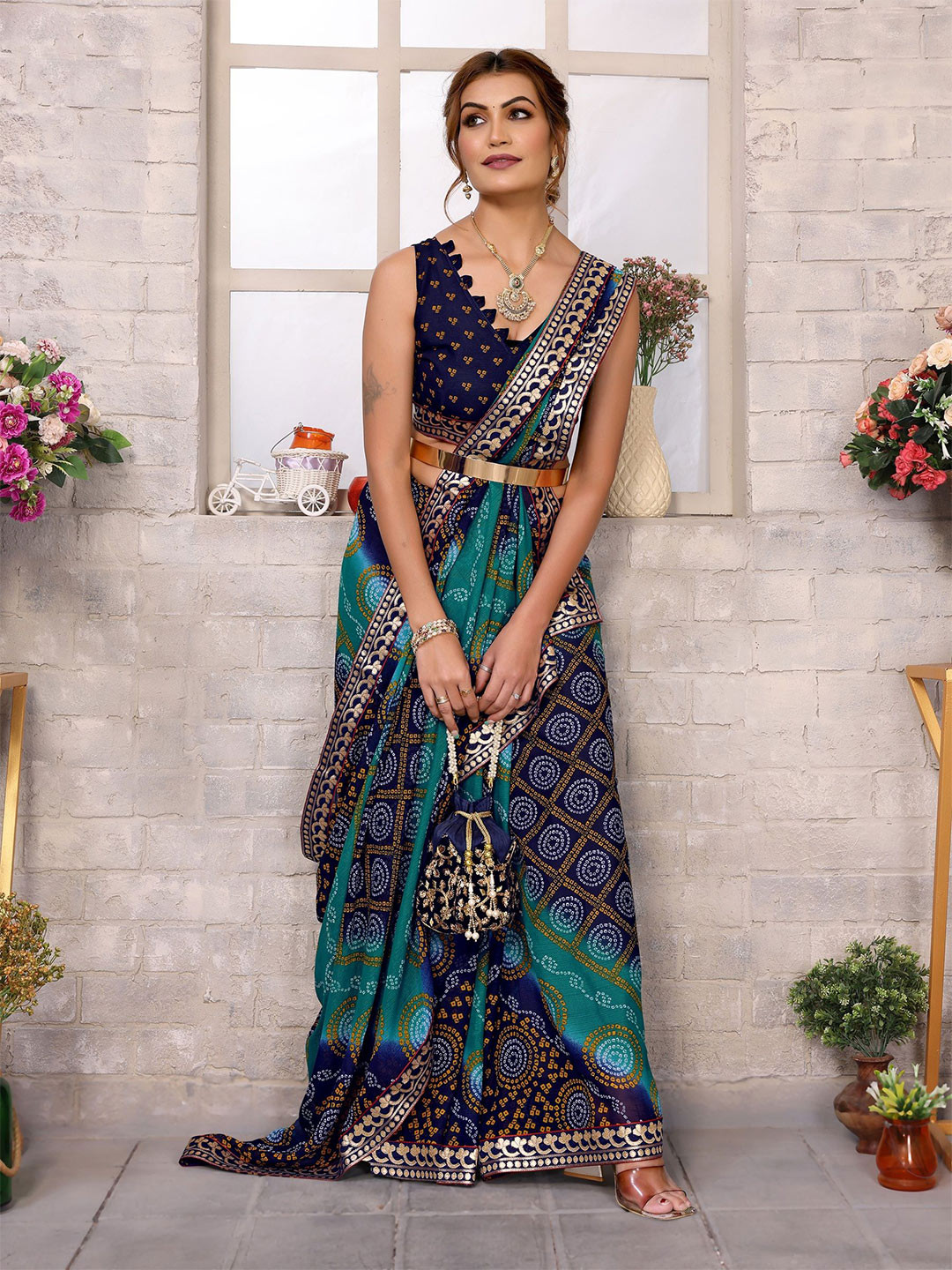 Buy ANIRAV Bandhani Printed Bandhani Saree - Sarees for Women 32397312 ...