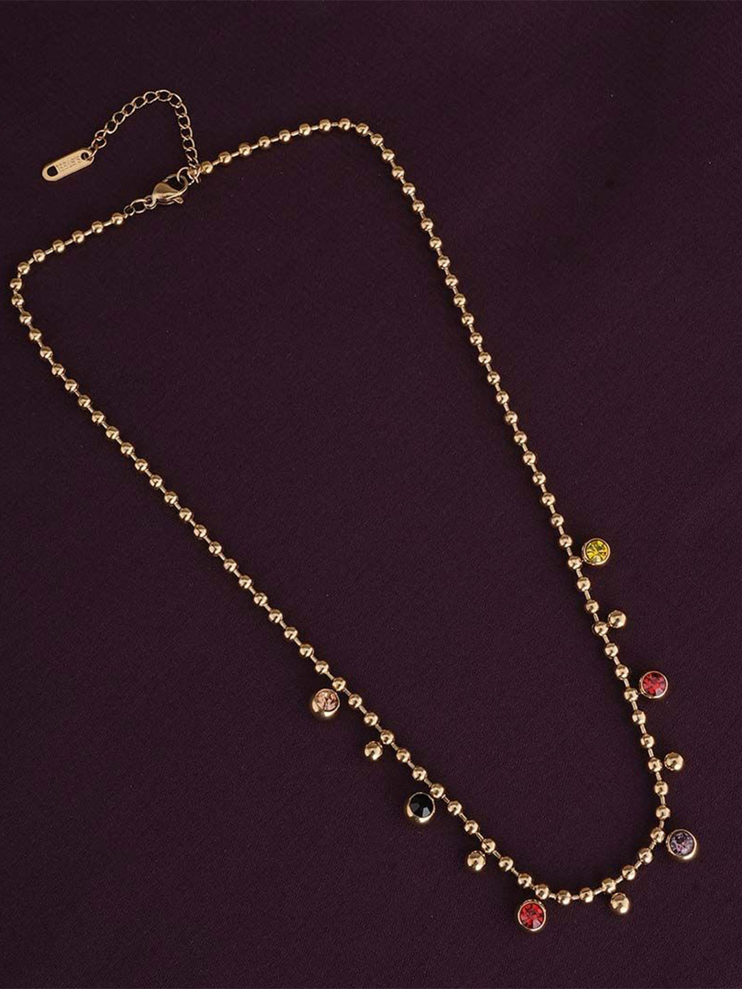 Buy PALMONAS 18KT Gold Plated Stainless Steel Cubic Zirconia Studded ...