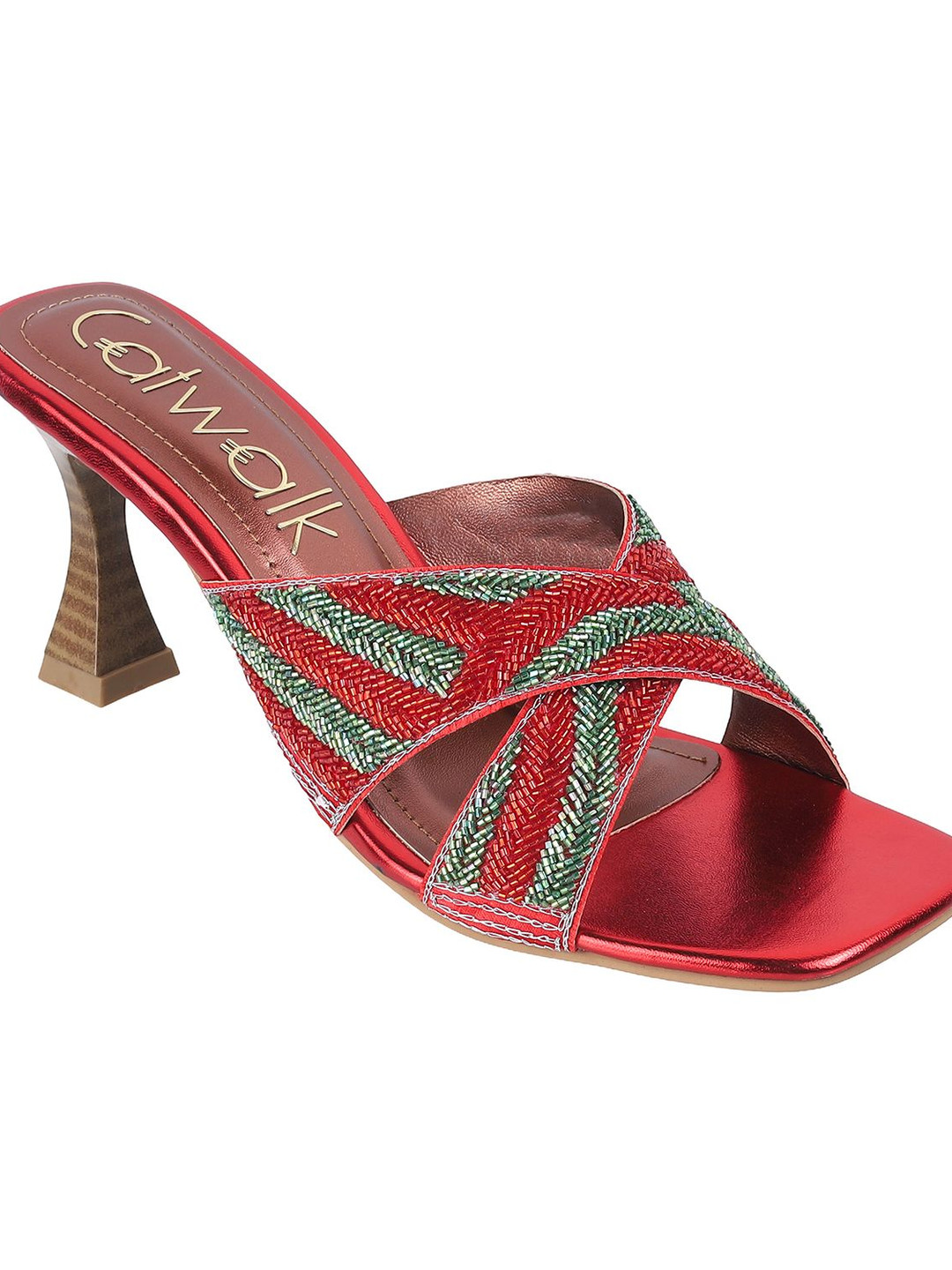 Buy Catwalk Embellished Block Sandals - Heels for Women 32429035 | Myntra