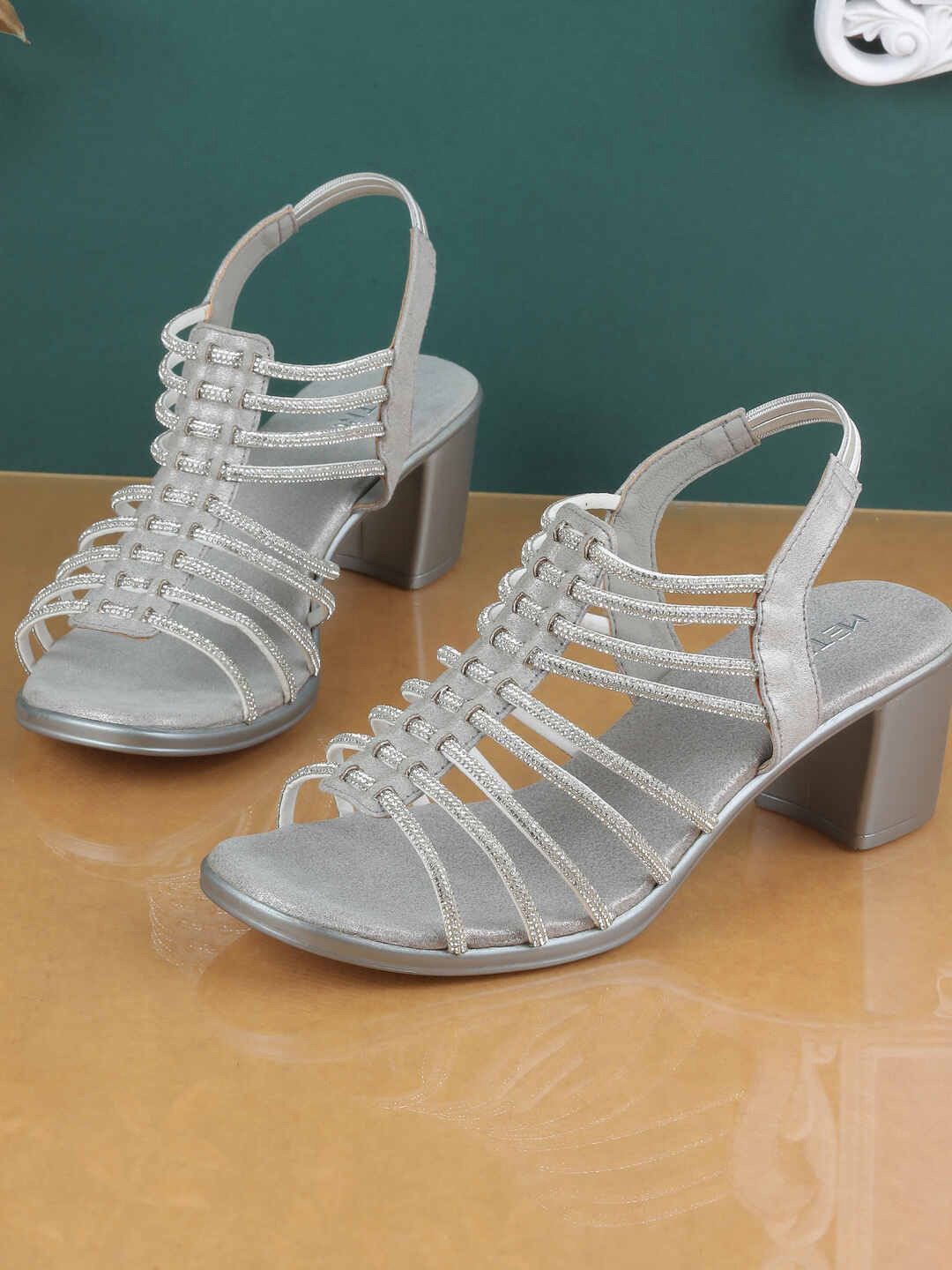 Buy Metro Embellished Block Heel Sandals - Heels for Women 32404705 ...