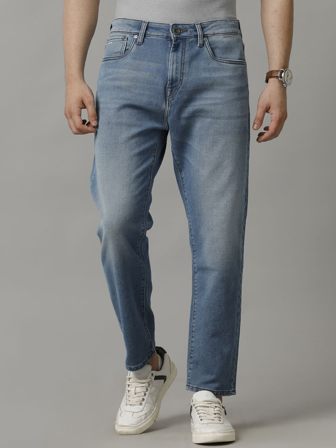 Buy Voi Jeans Men Super Relaxed Fit Heavy Fade Stretchable Jeans ...