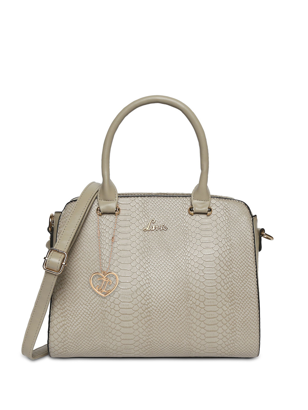 Buy Lavie Women Textured Structured Leather Satchel Bag - Handbags for ...