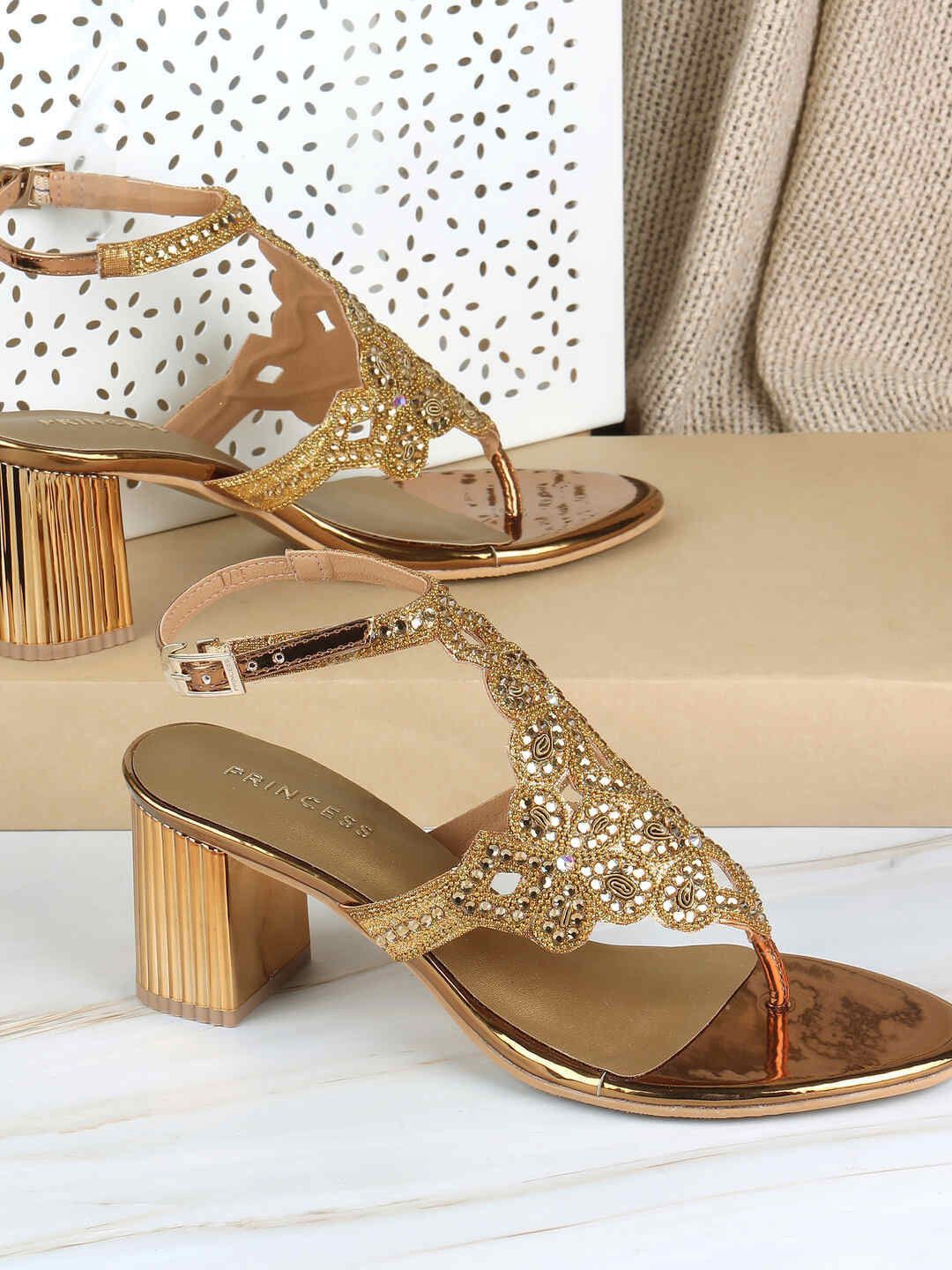 Buy Metro Embellished Block Heel Sandals - Heels for Women 32404632 ...