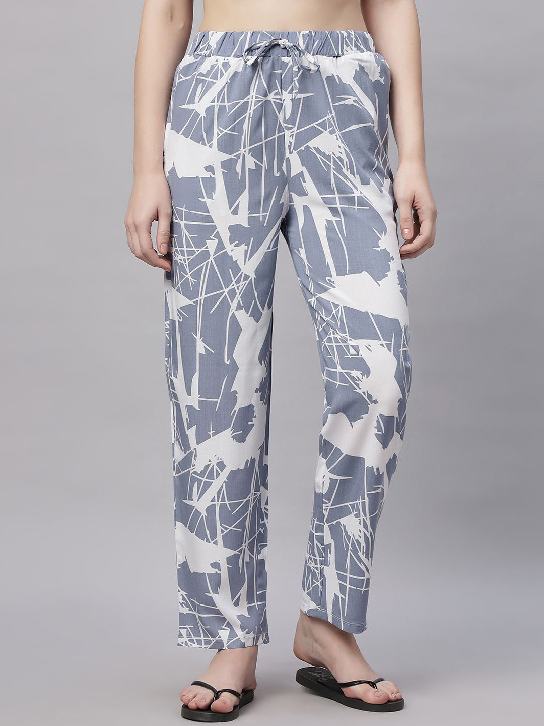 Buy Soie Women Supersoft Rayon Printed Pyjamas With Pockets - Lounge ...